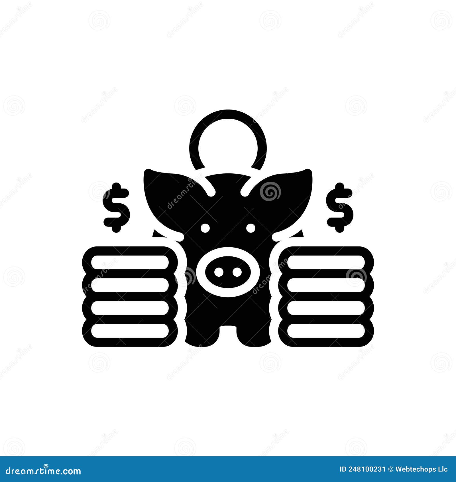 Black Solid Icon for More, Much and Extra Stock Vector - Illustration ...