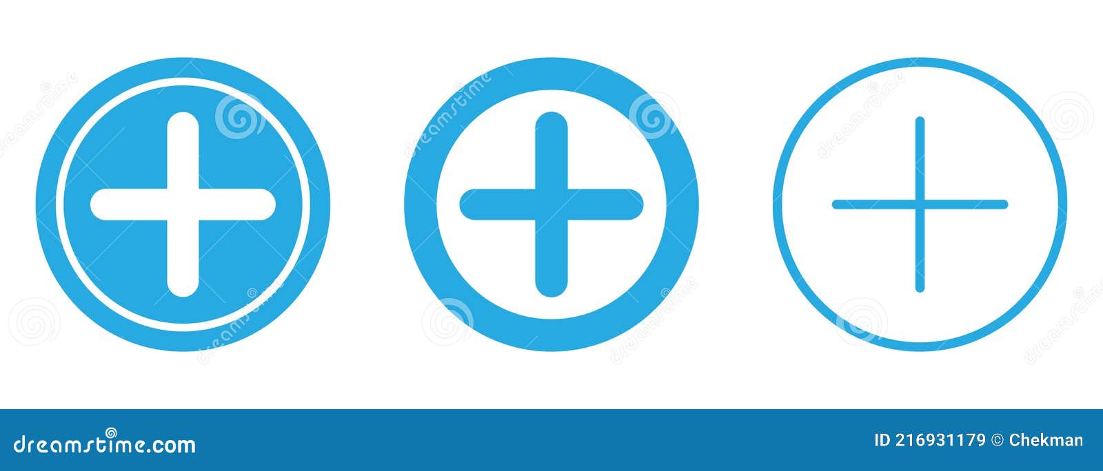 More Icon. Set of Plus Icons. Vector Illustration Stock Vector ...