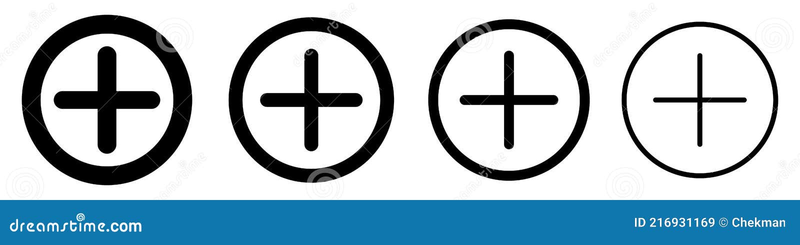 More Icon. Set of Plus Icons. Vector Illustration Stock Vector ...