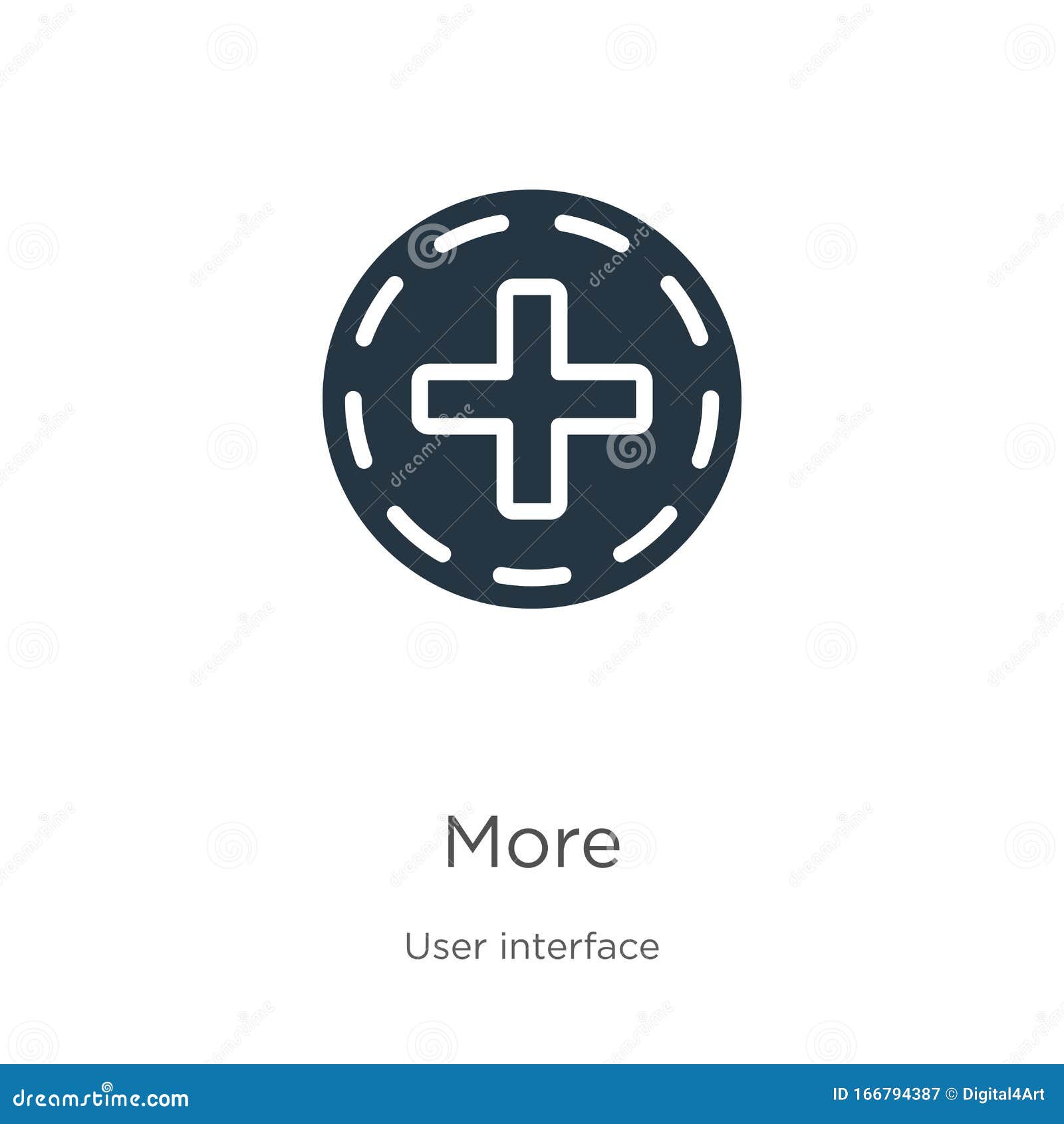 More Icon Vector. Trendy Flat More Icon from User Interface Collection ...