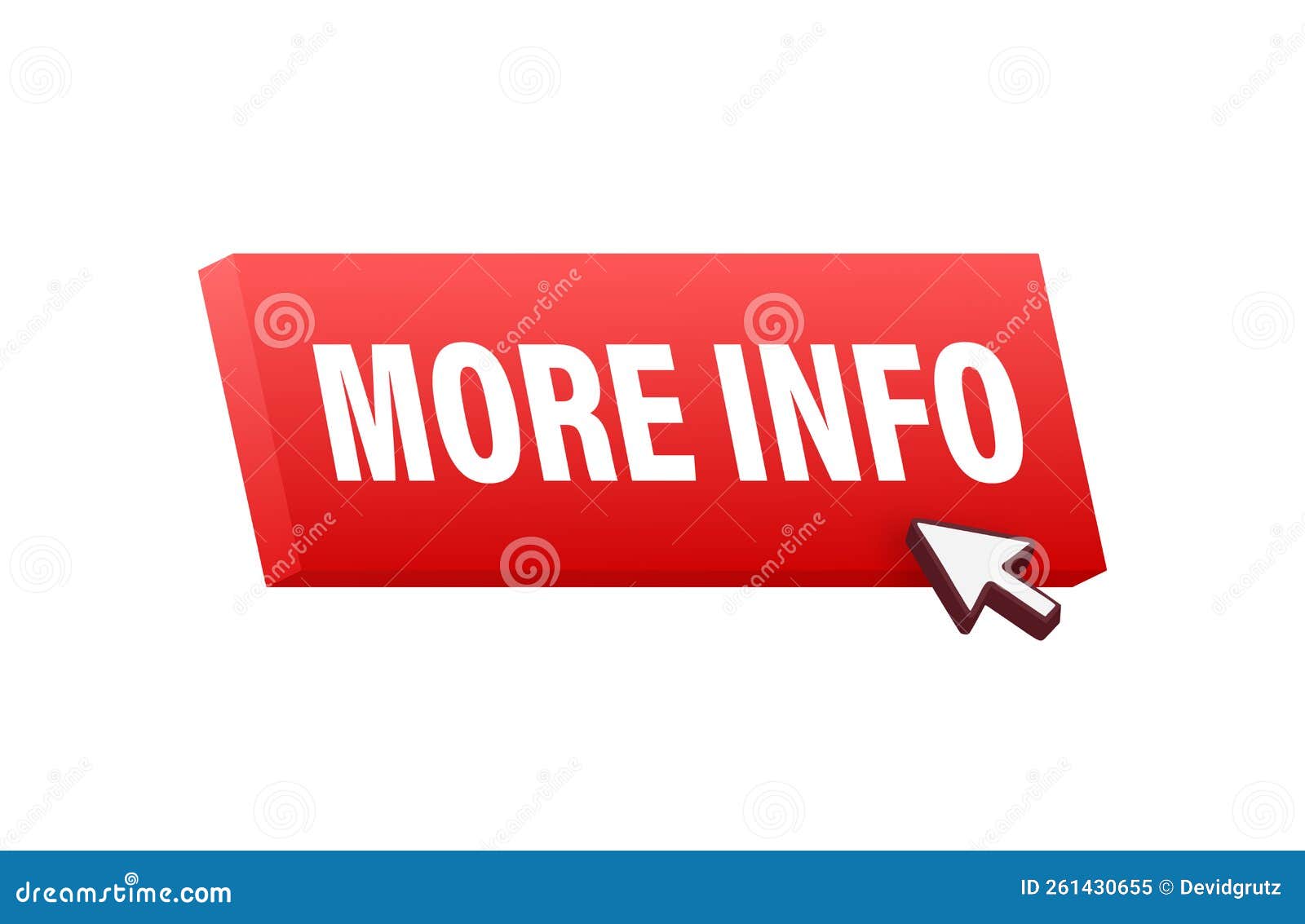 More Info Button with Cursor. Vector Stock Illustration. Stock Vector ...
