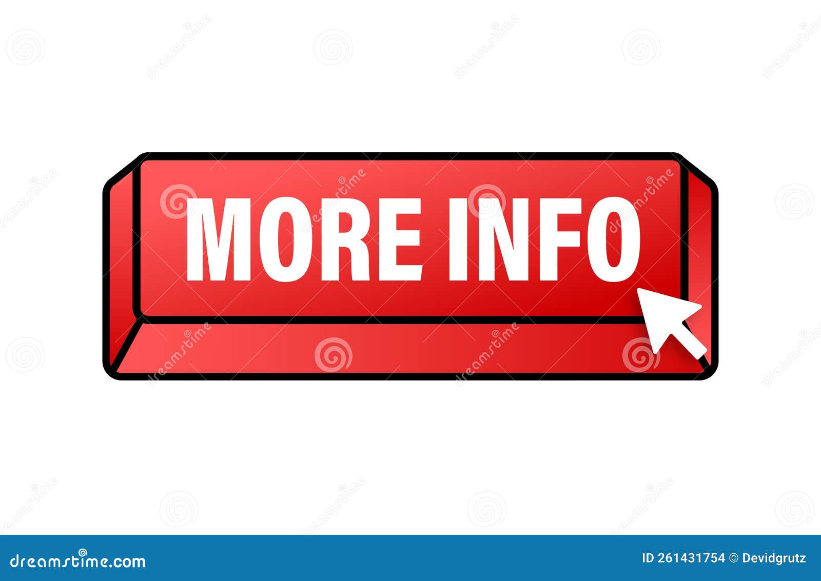 More Info Button with Cursor. Vector Stock Illustration. Stock Vector ...