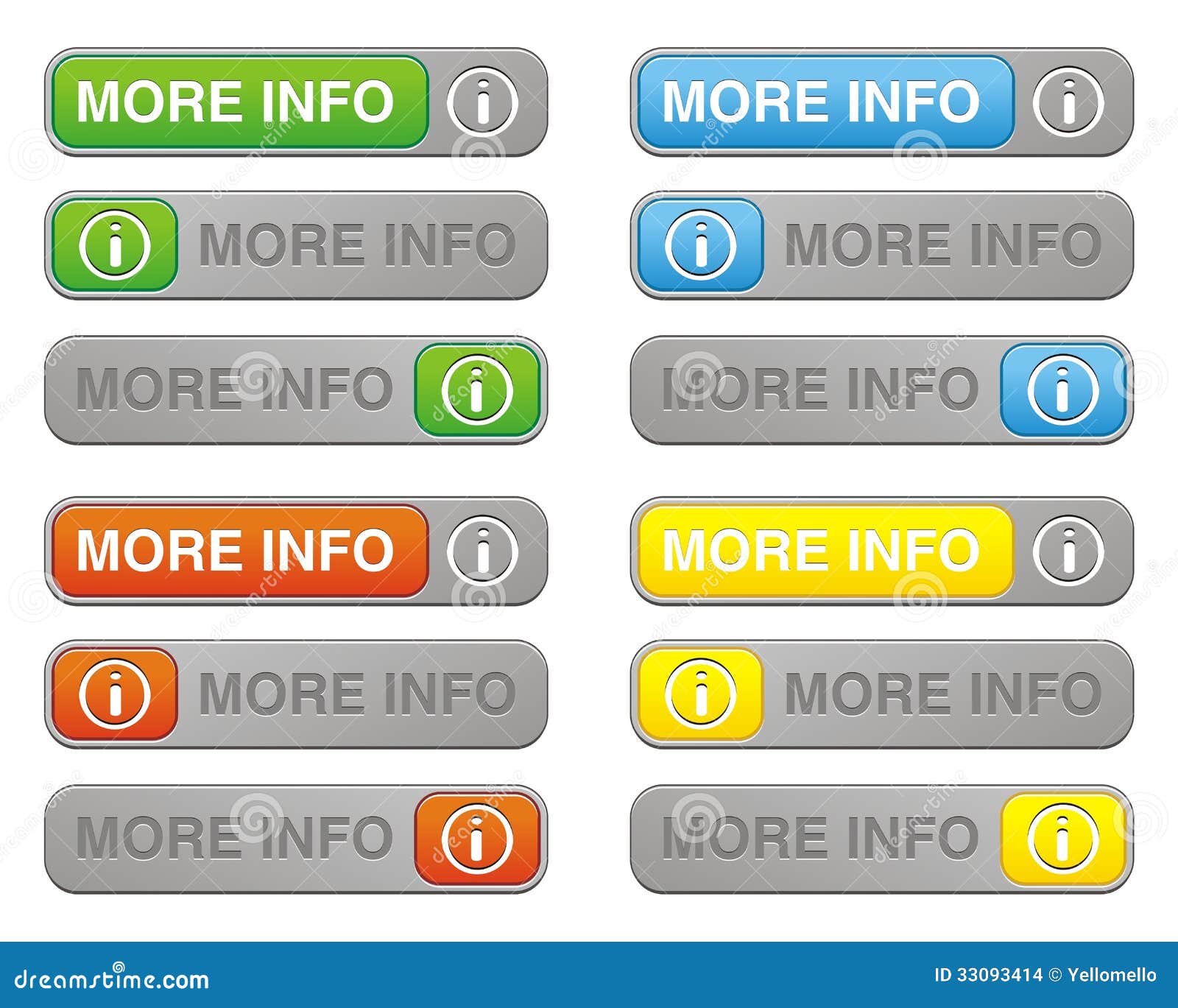 More info button sets stock illustration. Illustration of geometric ...