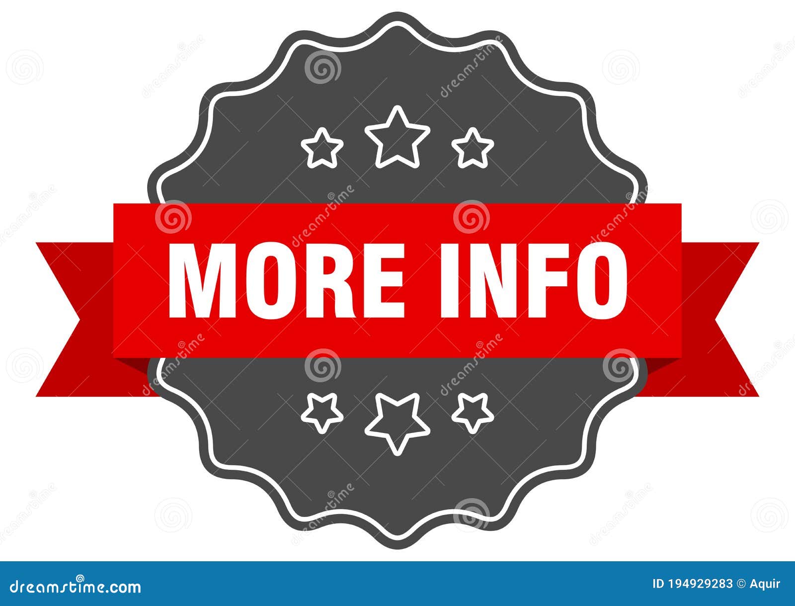 More Info Label. More Info Isolated Seal. Sticker. Sign Stock Vector ...