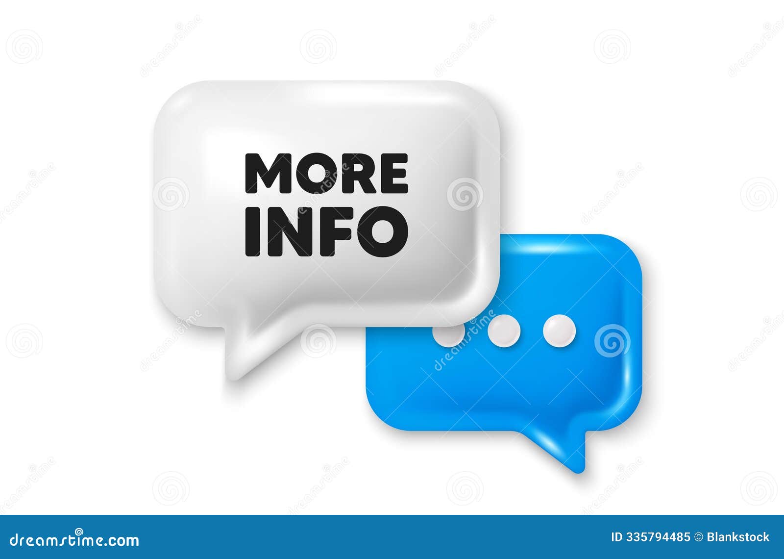 More Info Symbol. Navigation Sign. Chat Speech Bubble 3d Icon. Vector ...