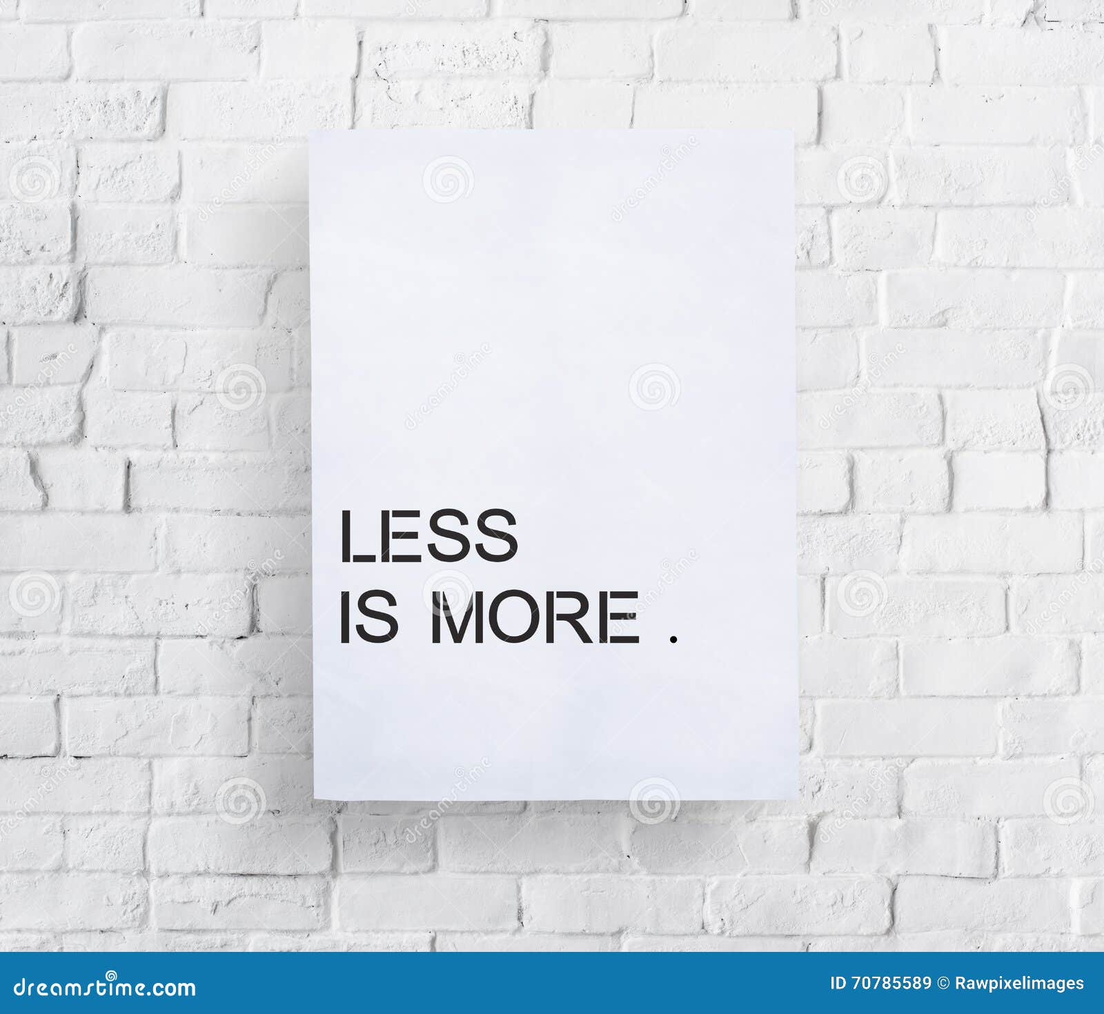 Less is More Minimal Simplicity Easiness Plainness Concept Stock Image ...