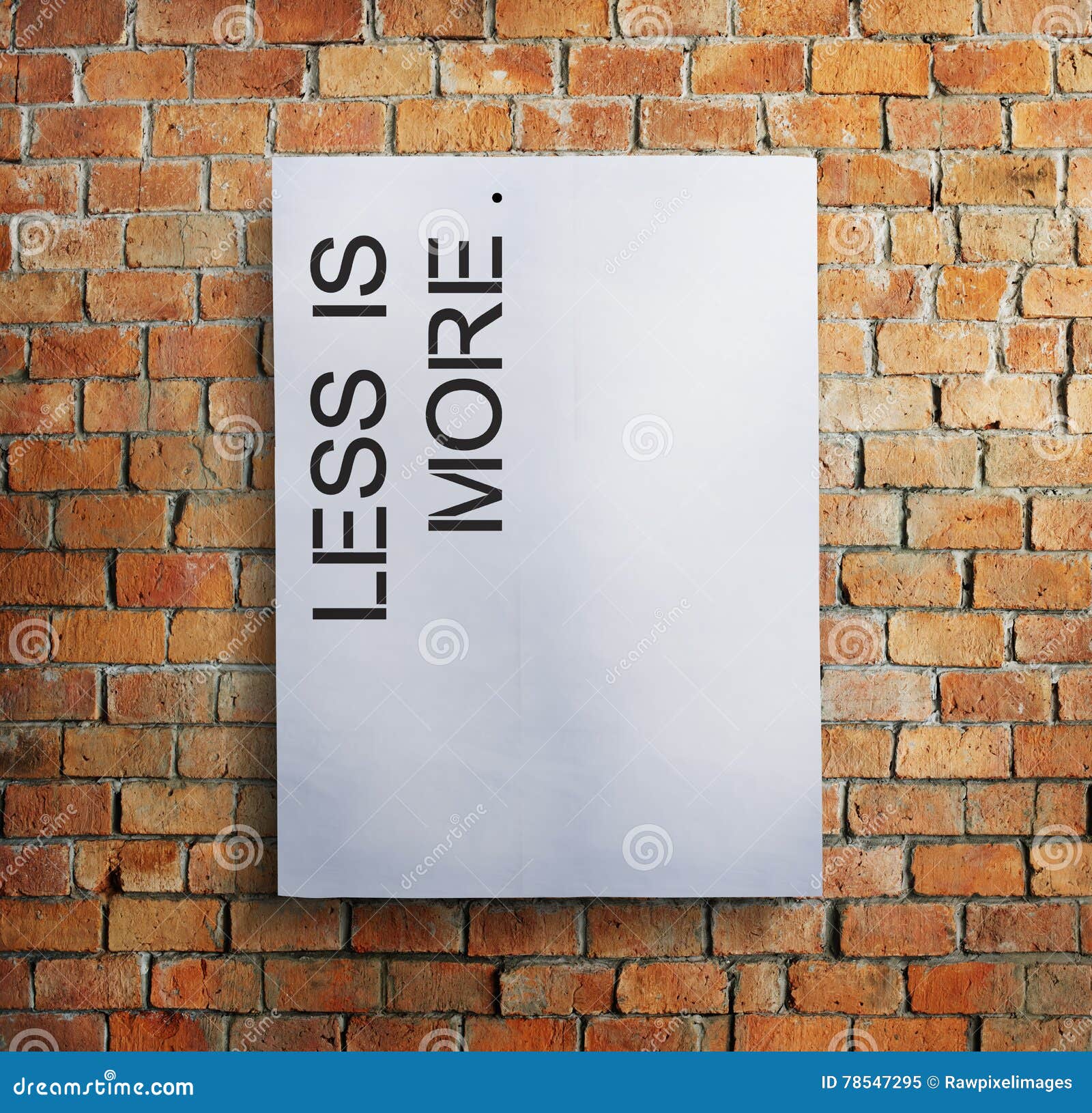 Less is More Minimal Simplicity Easiness Plainness Concept Stock Image ...