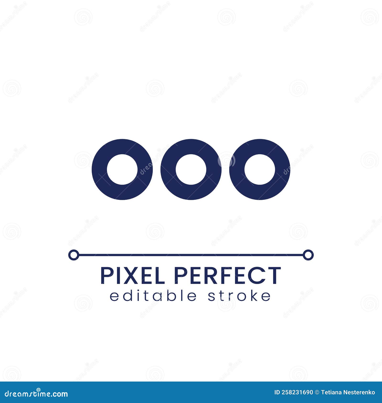 More Options Button Pixel Perfect Linear Ui Icon Stock Illustration - Illustration of structure ...