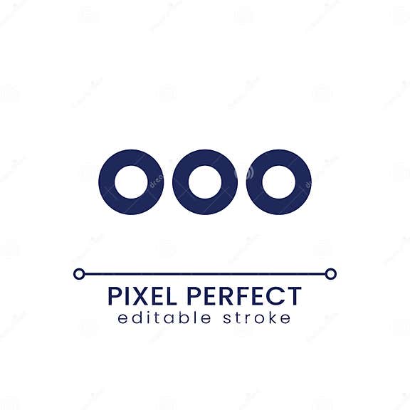 More Options Button Pixel Perfect Linear Ui Icon Stock Illustration - Illustration of structure ...