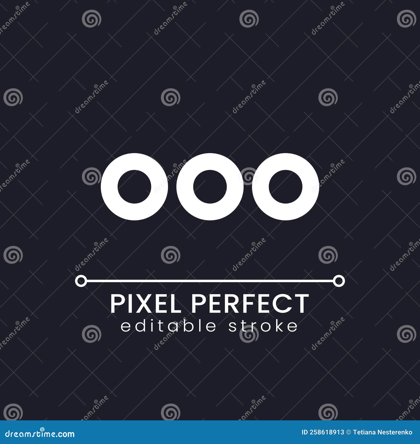More Options Button Pixel Perfect White Linear Ui Icon for Dark Theme ...