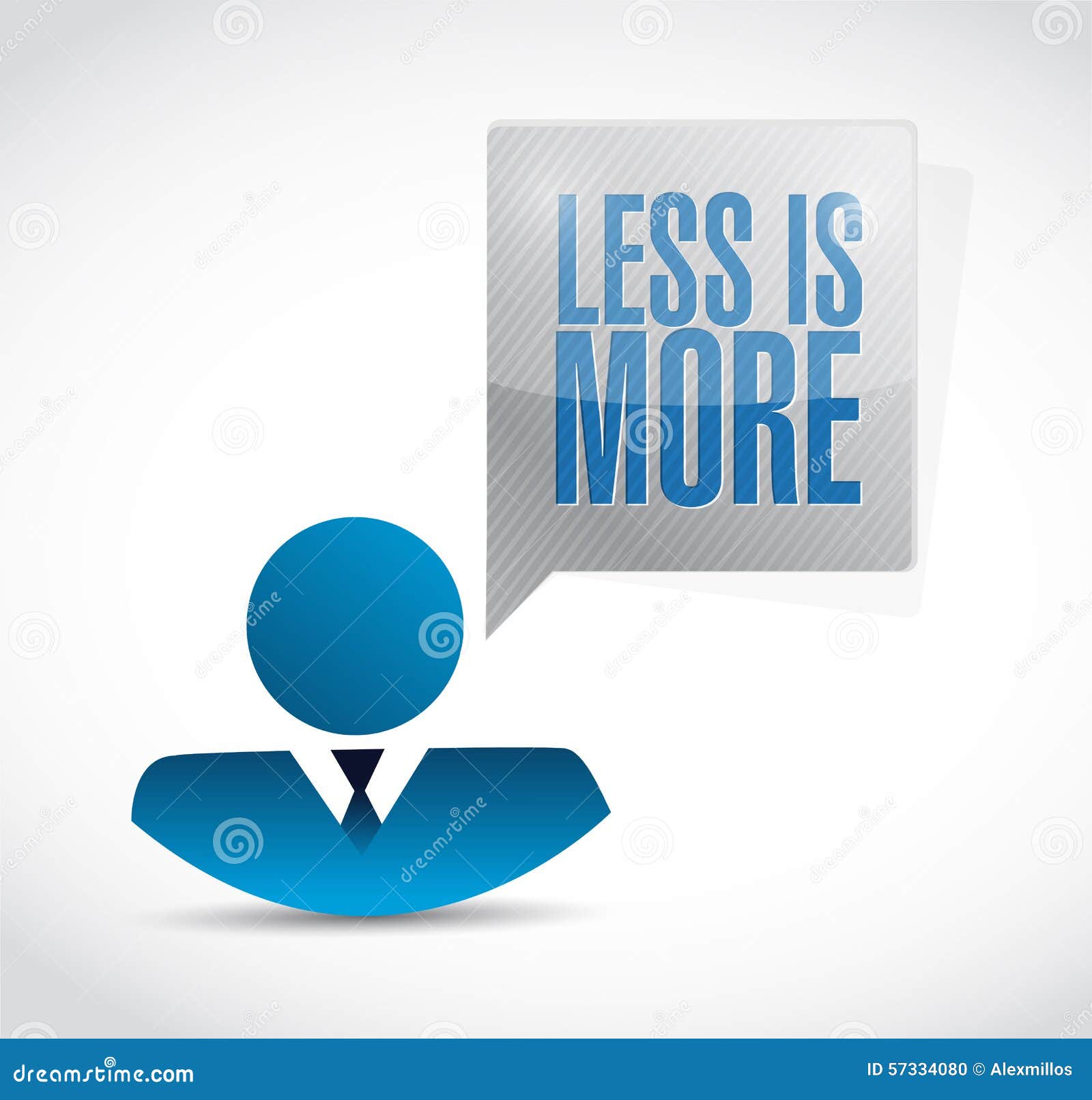 Less is More People Message Sign Concept Stock Illustration ...