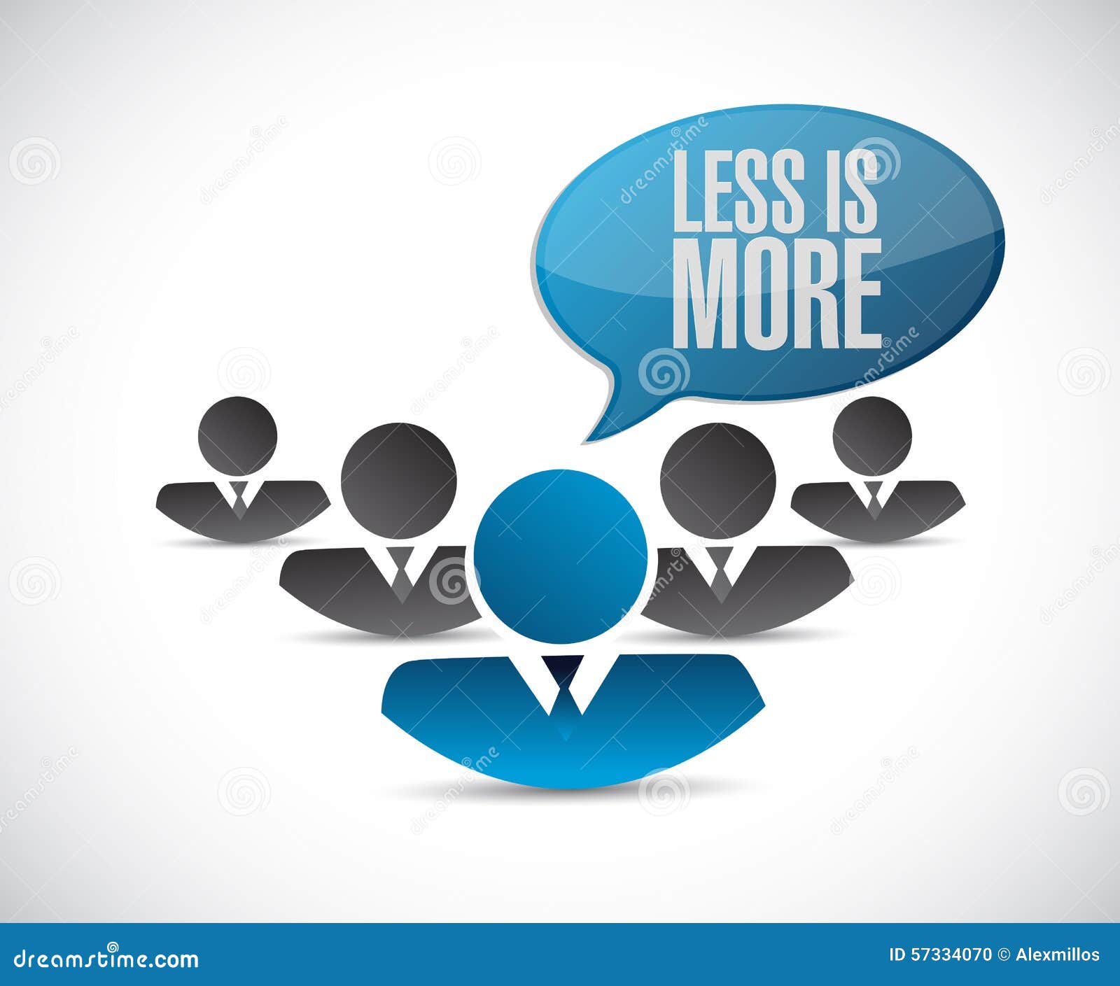 Less is More People Sign Concept Stock Illustration - Illustration of ...