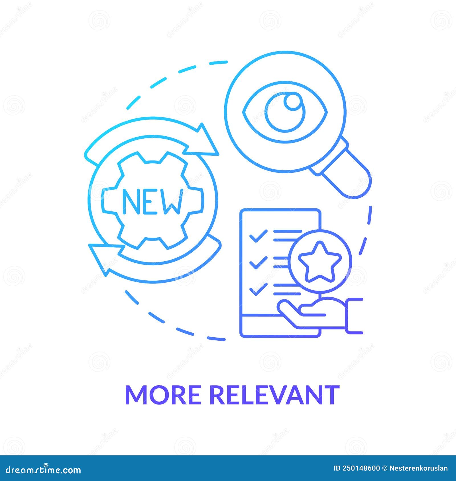 More Relevant Blue Gradient Concept Icon Stock Vector - Illustration of ...