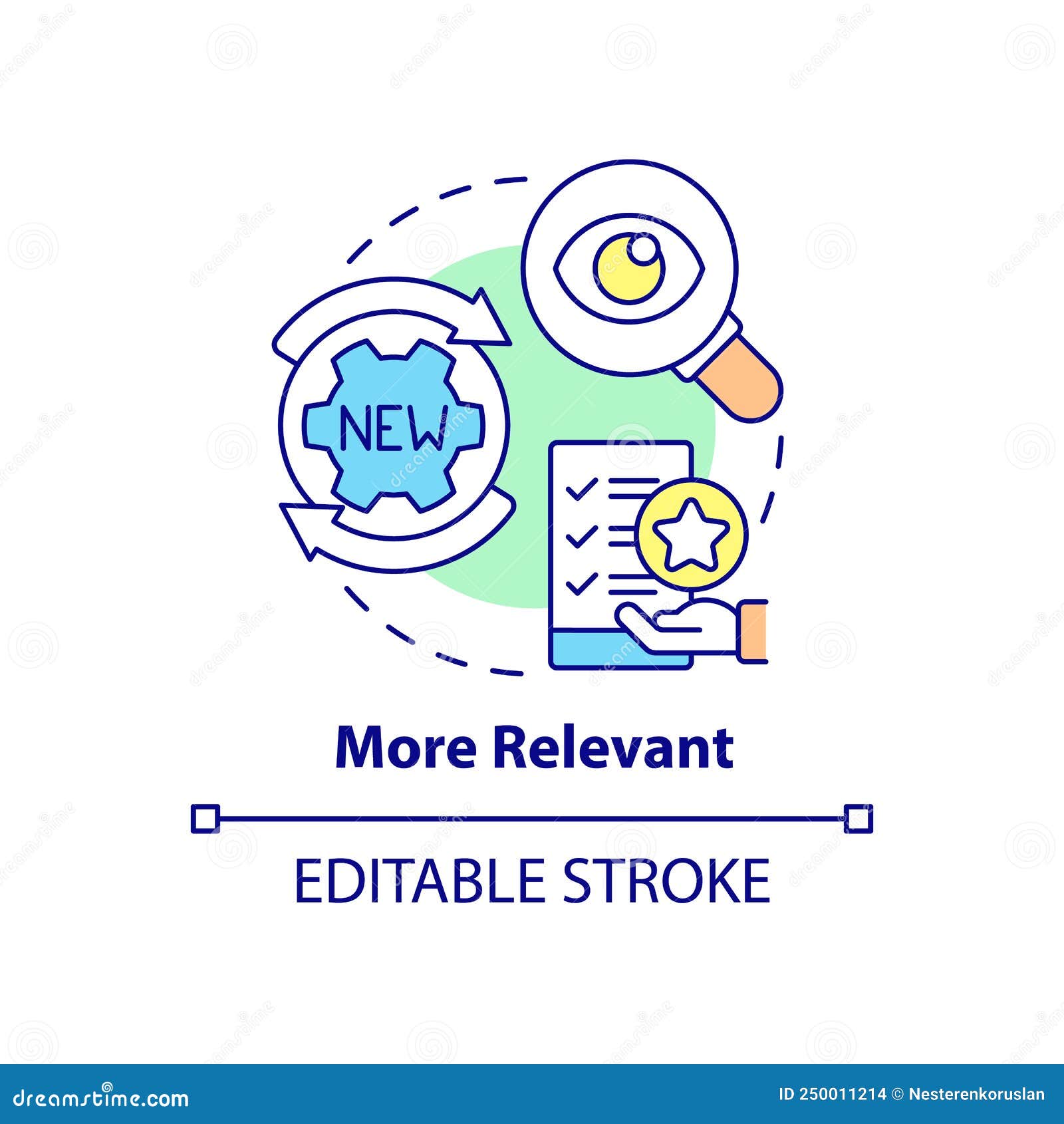 More relevant concept icon stock vector. Illustration of transition ...