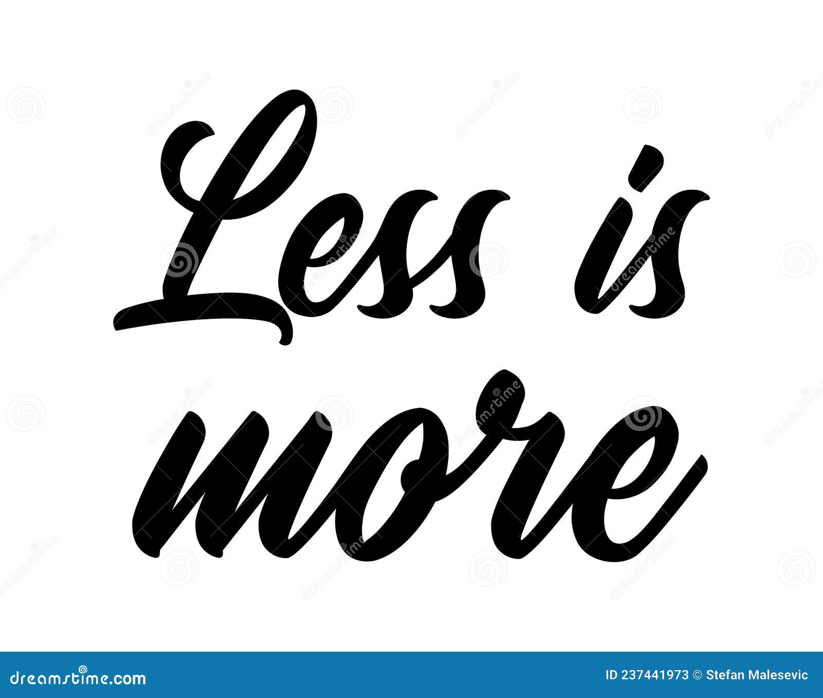 Less is more sign stock vector. Illustration of concept - 237441973