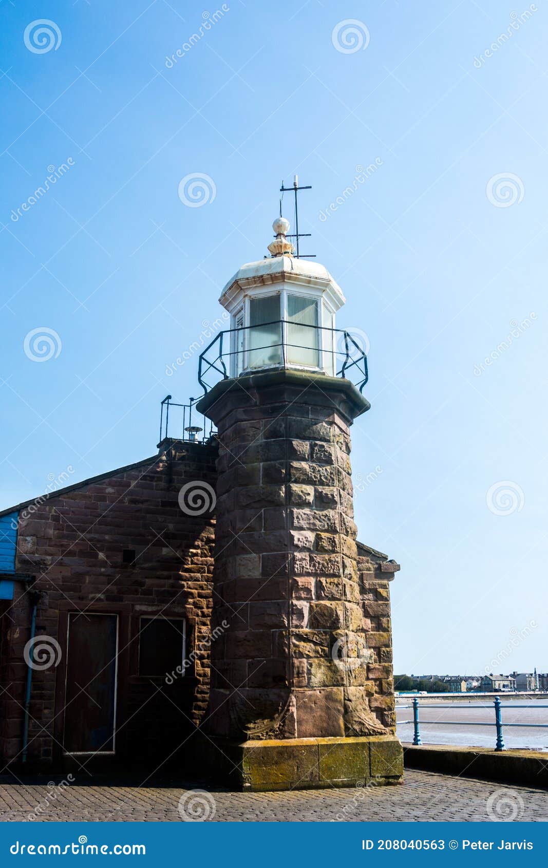 Morecambe Lighthouse on the Stone Jetty Stock Image - Image of tower ...