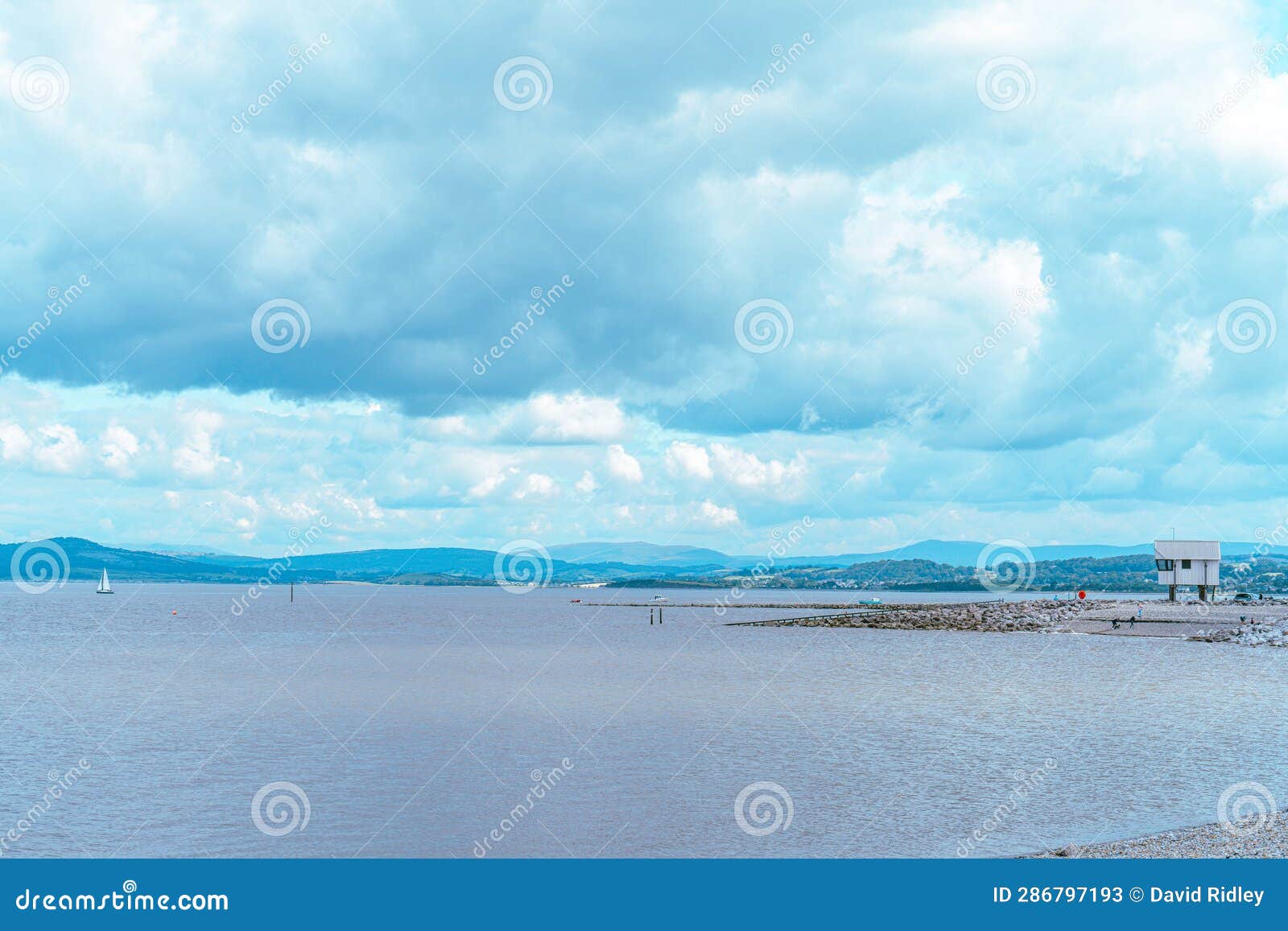 Morecambe Seafront on Lancashire Coast Stock Image - Image of sand ...