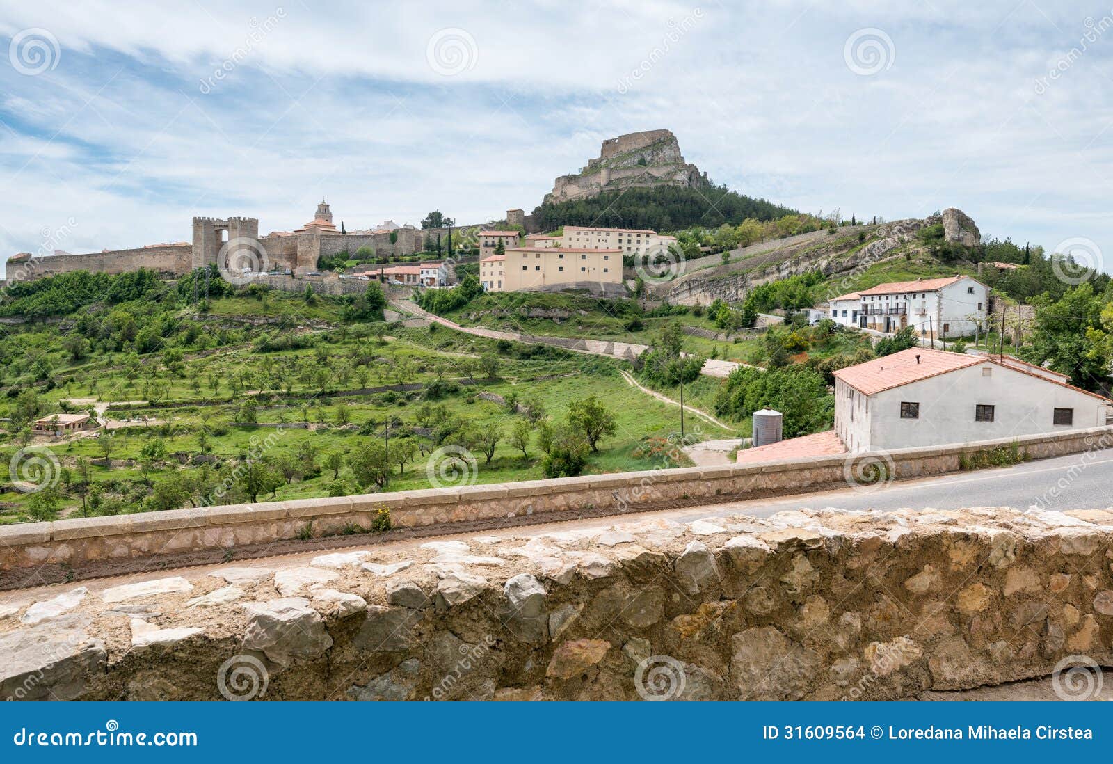 Morella castle stock photo. Image of architecture, stone - 31609564