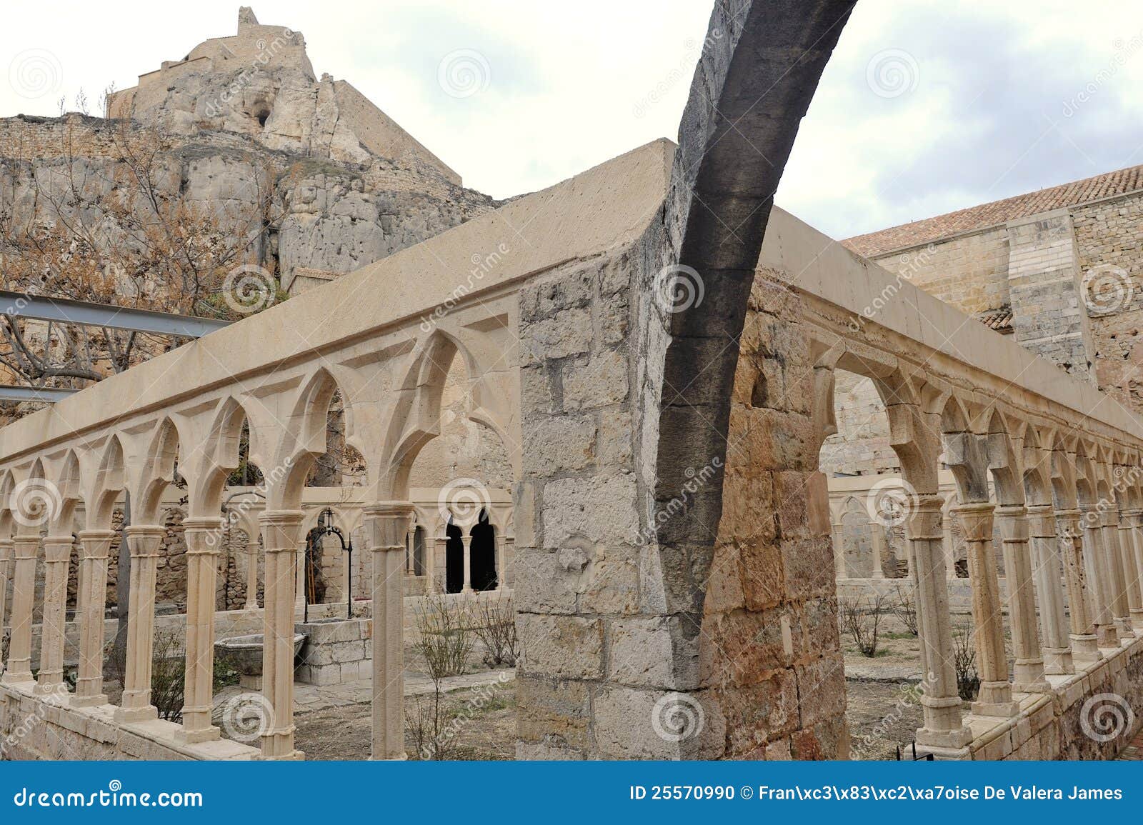 Morella Castle and Covent of Sant Francesc, Spain Stock Photo - Image ...