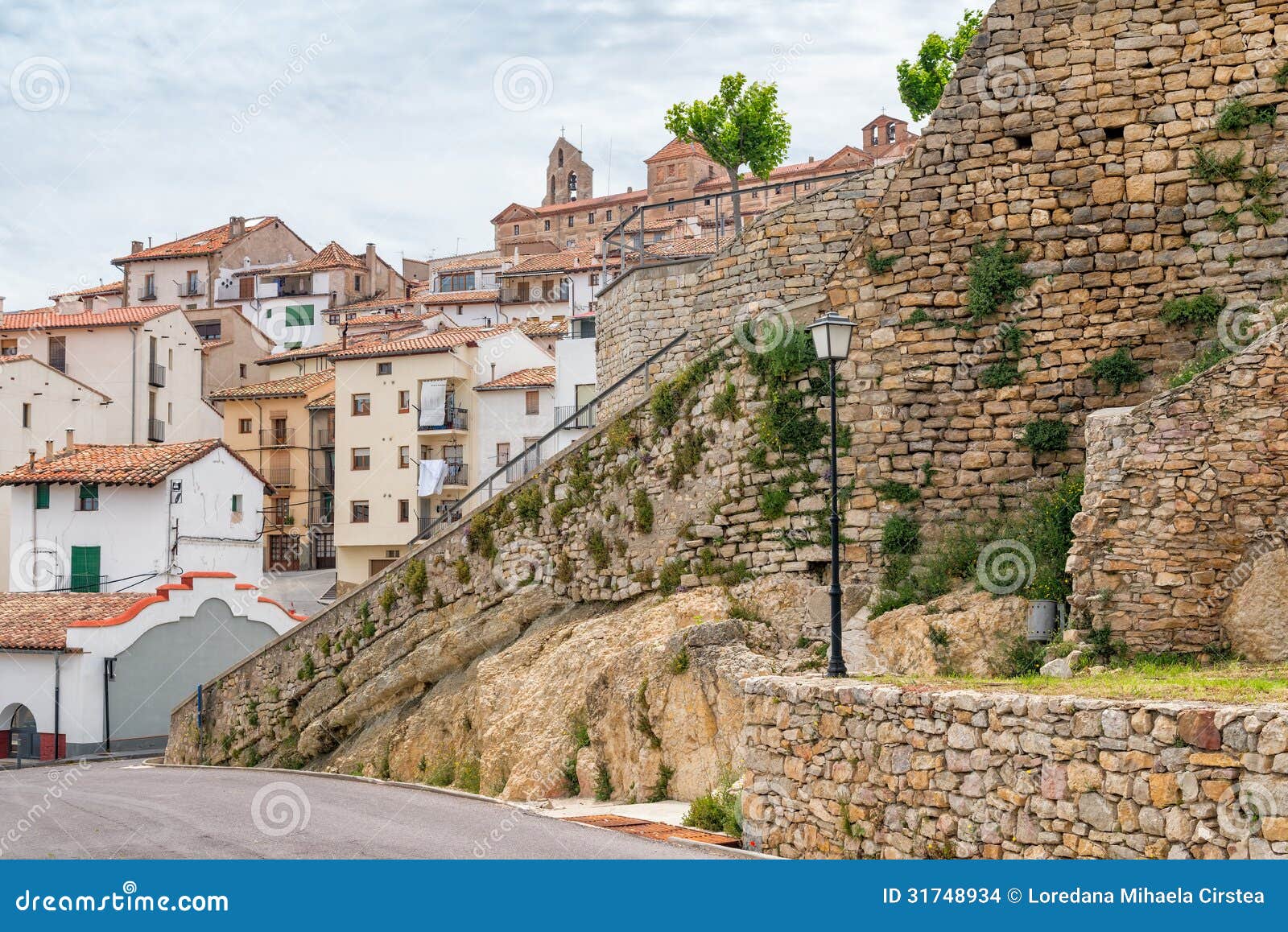 Morella castle in Spain stock photo. Image of outdoors - 31748934