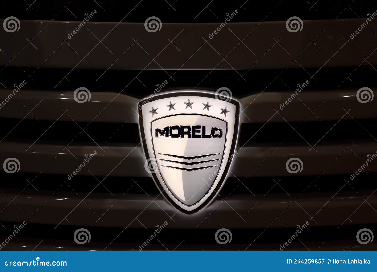 Morelo logo close up editorial photography. Image of shining - 264259857