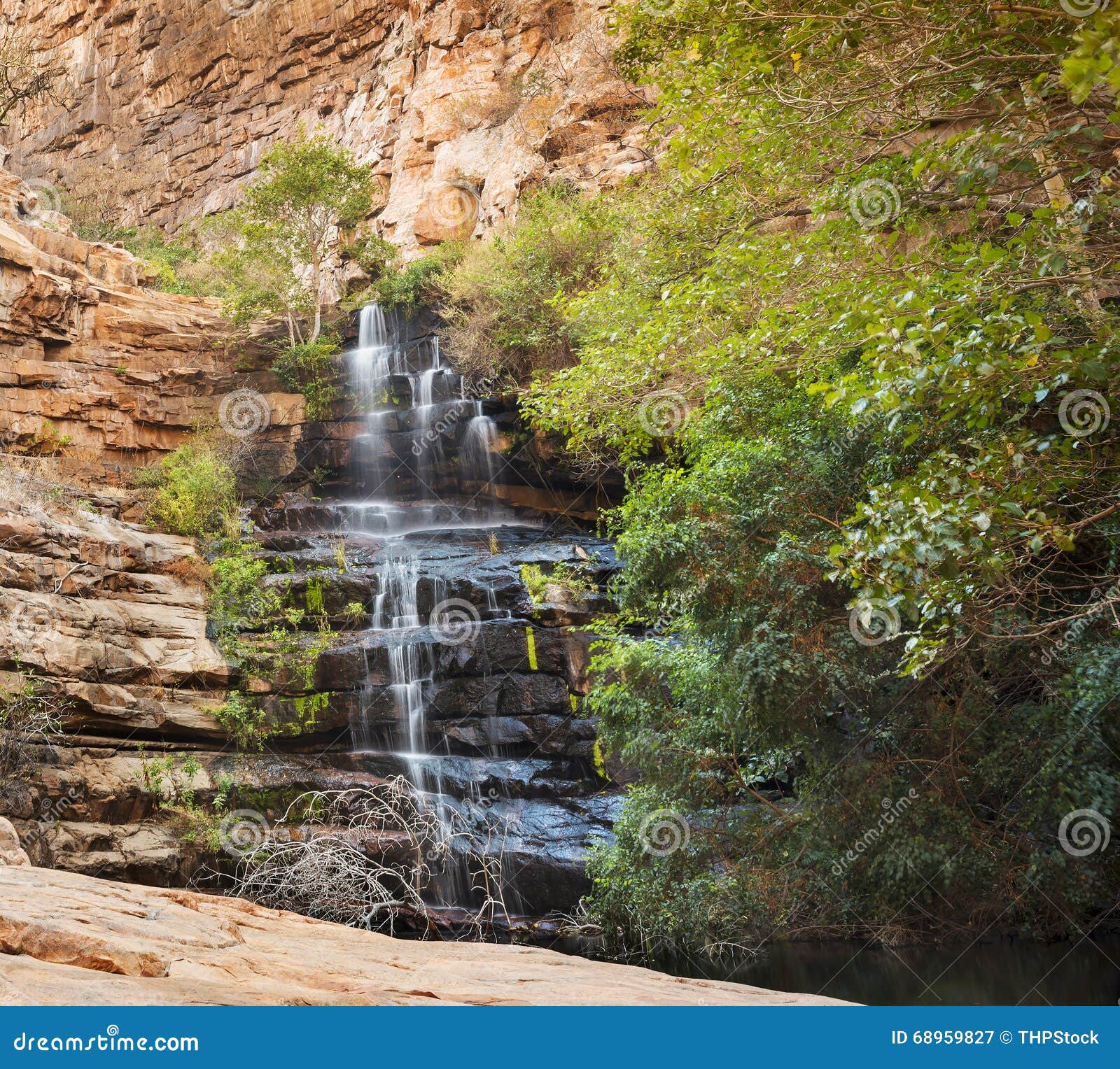 Moremi Gorge Waterfall Botswana Stock Image - Image of natural ...