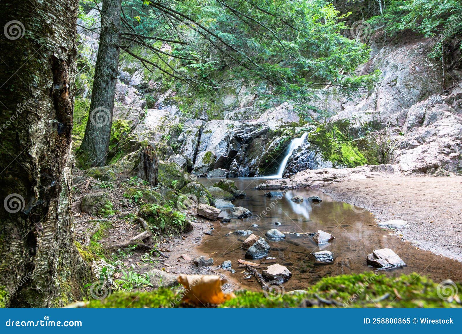 Morgan Falls in Wisconsin with Clear Water Stock Image - Image of water ...