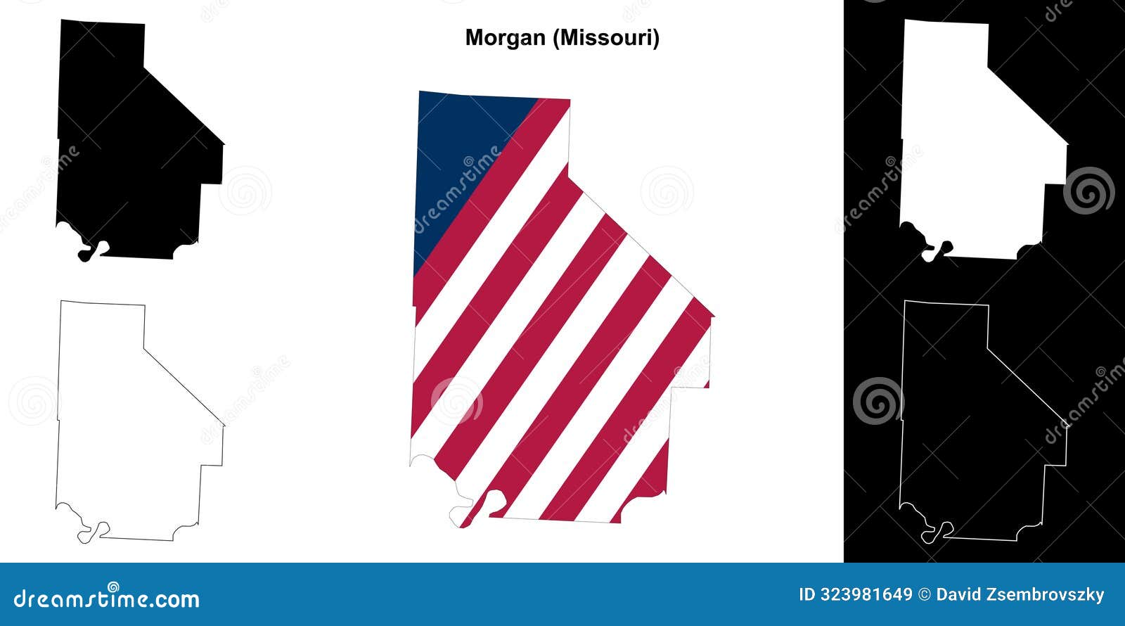 Morgan outline map stock illustration. Illustration of region - 323981649