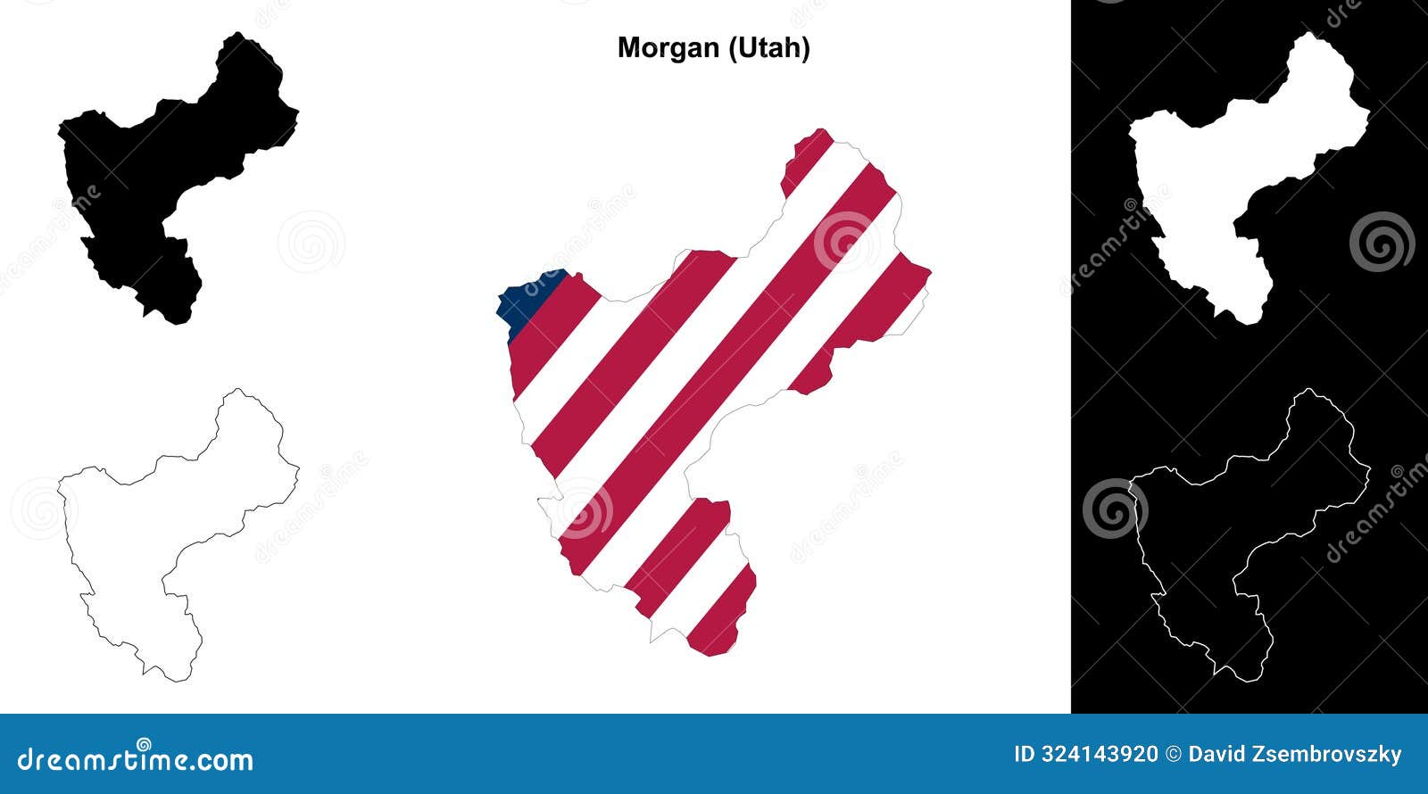 Morgan Outline Map Vector Illustration | CartoonDealer.com #323896780