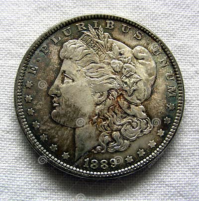 Morgan Silver Dollar stock image. Image of coinage, currency - 459651