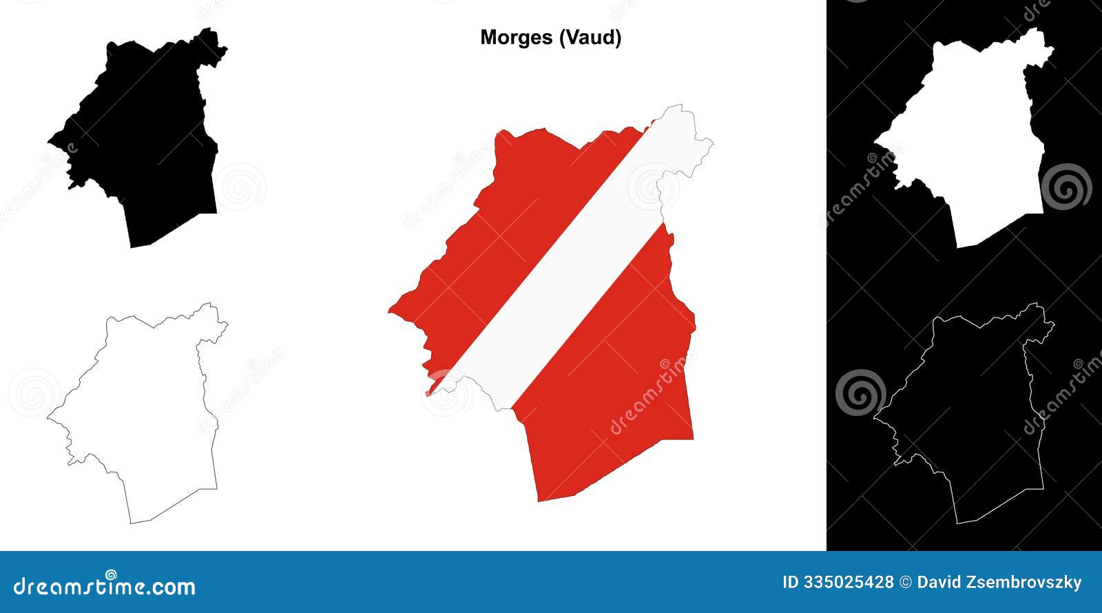 Morges outline map stock illustration. Illustration of boundary - 335025428