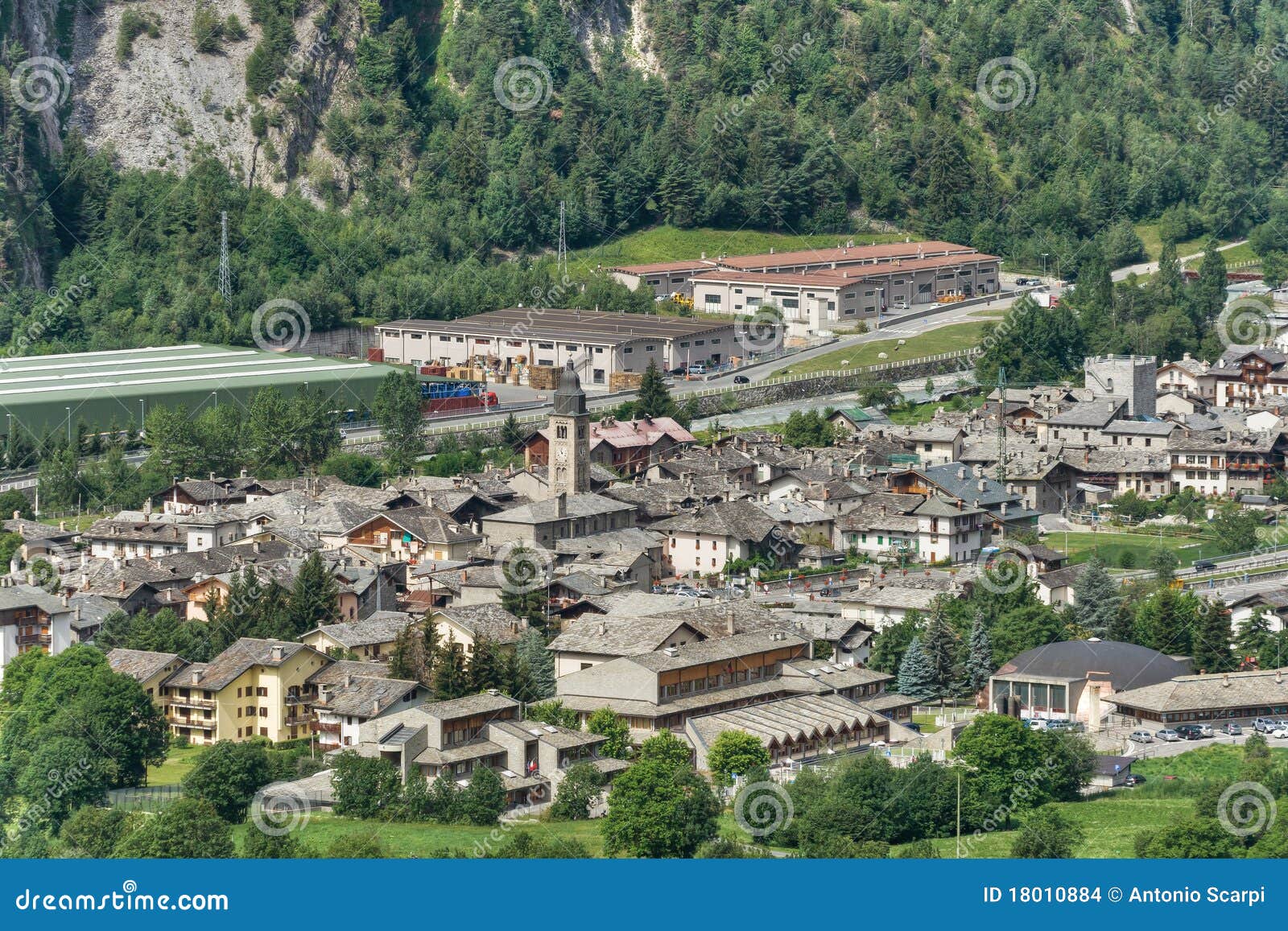 Morgex aerial view stock photo. Image of outdoor, architecture - 18010884
