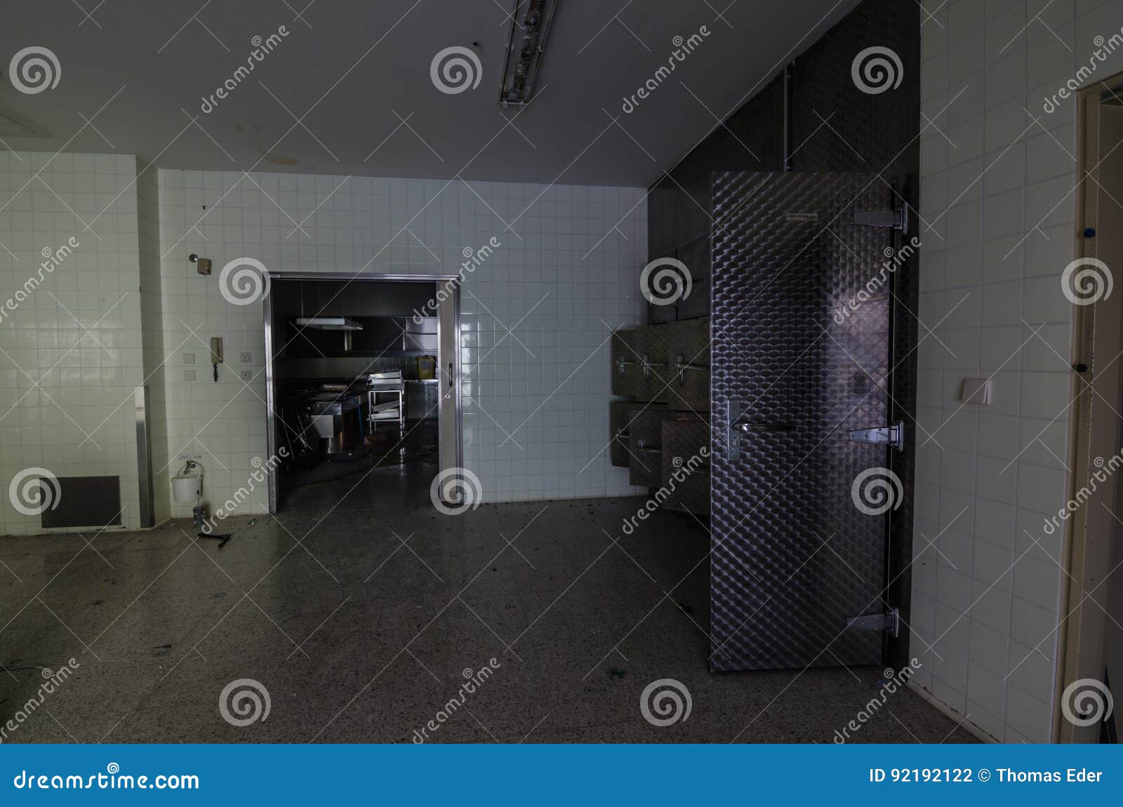 Morgue in old hospital stock photo. Image of danger, collapse - 92192122