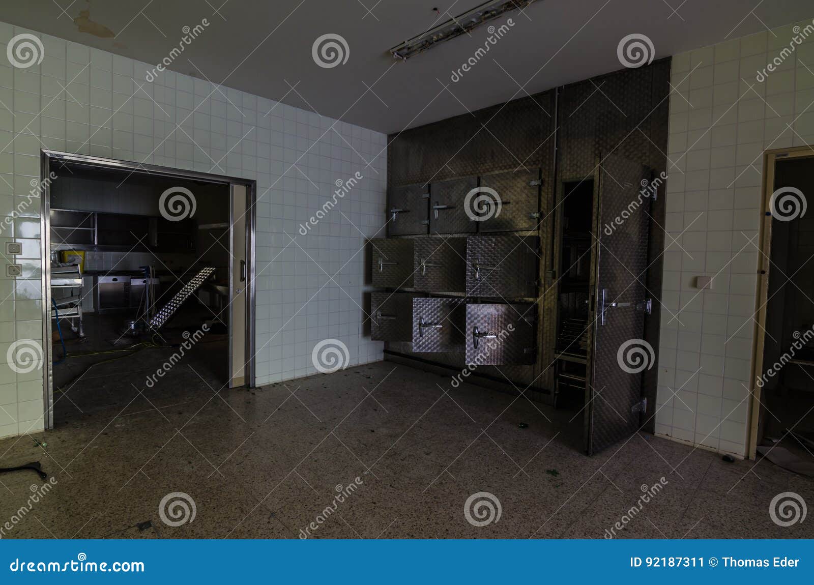 Morgue in old hospital stock image. Image of history - 92187311