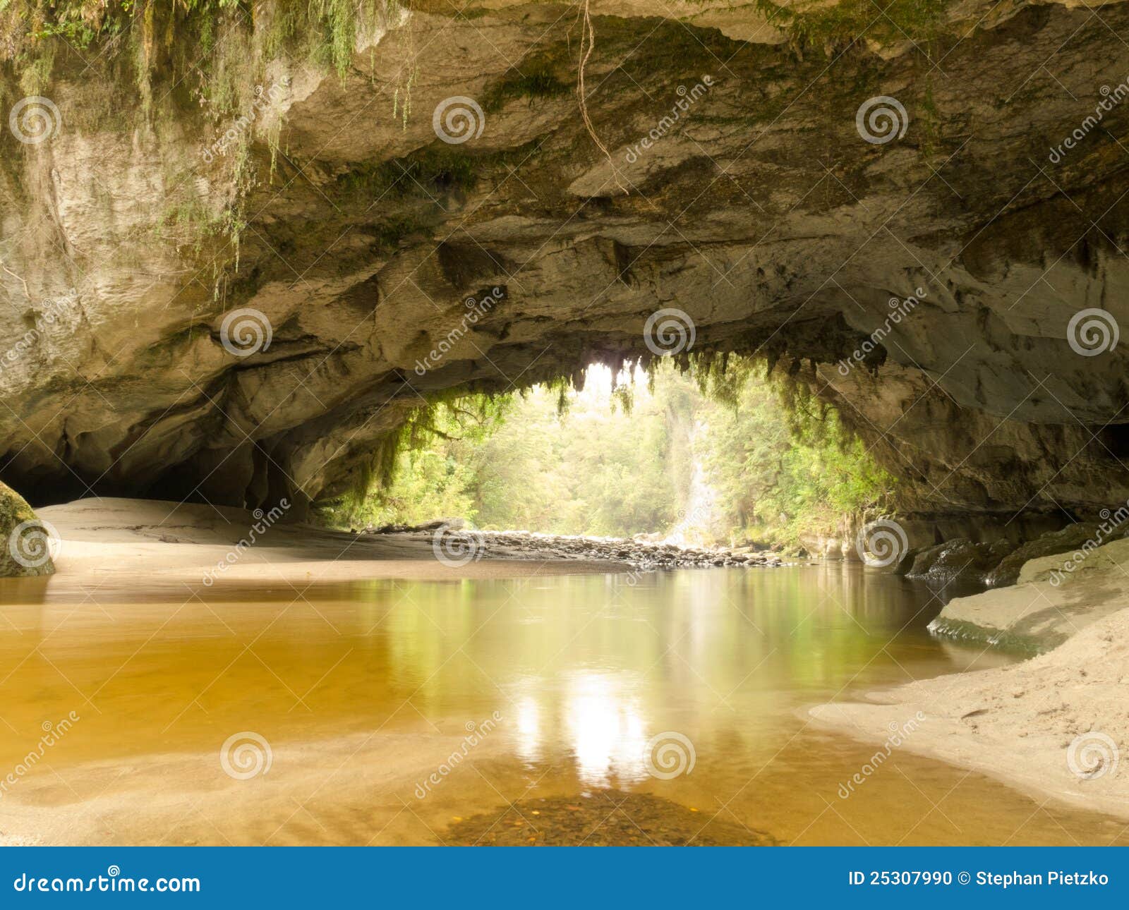 Moria Gate Arch in Opara Basin, South Island, NZ Stock Photo - Image of ...
