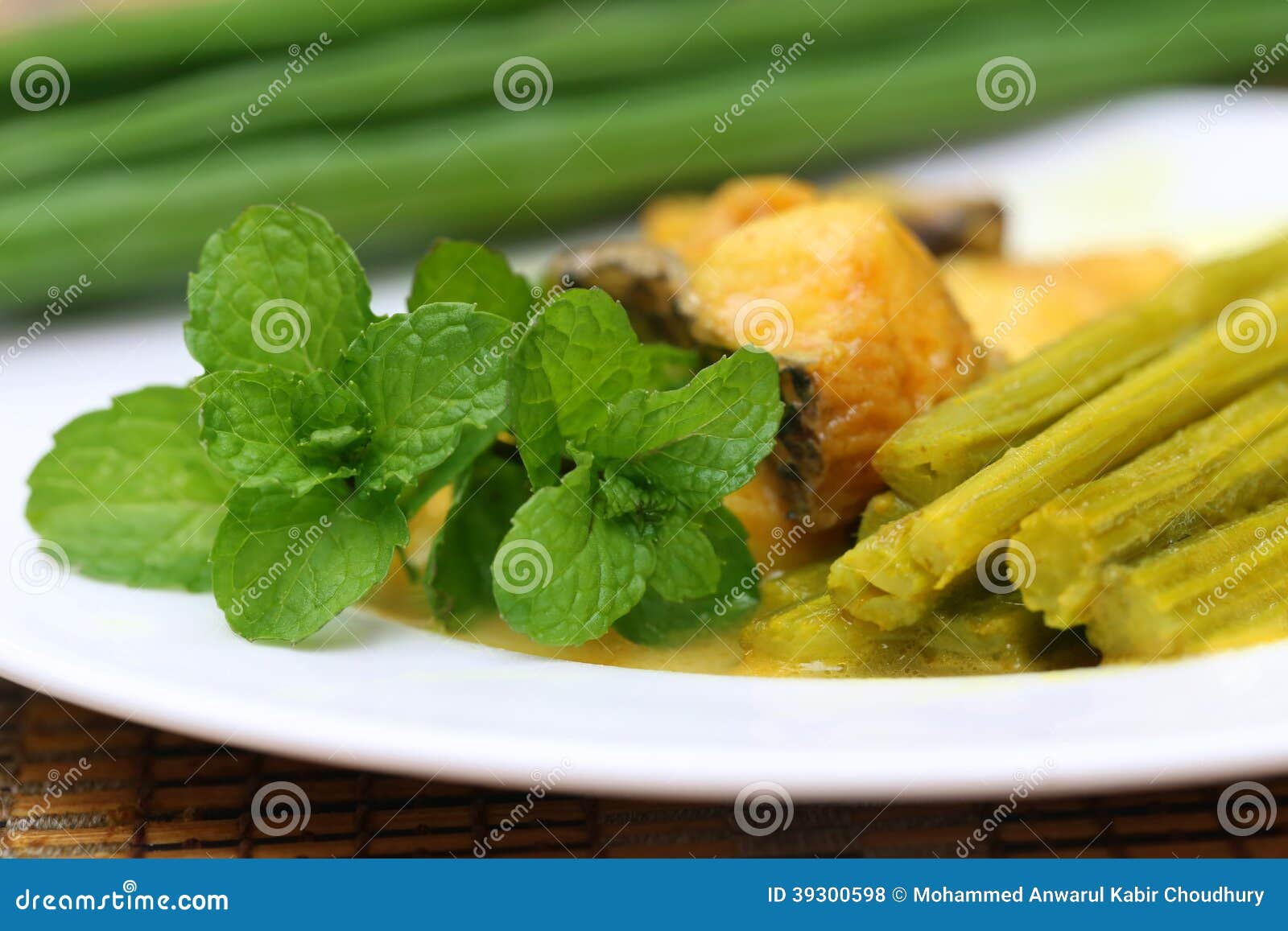 Moringa Dish with Fish and Mint Stock Photo - Image of ingredients ...