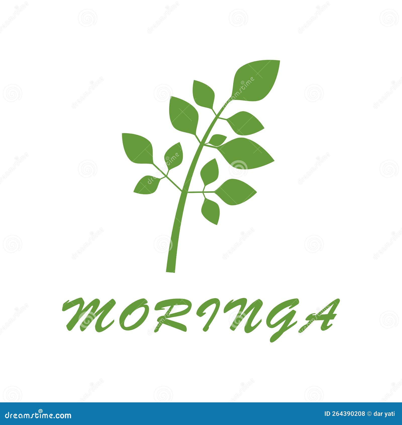 Moringa Leaf Logo Template Vector Symbol Nature Stock Vector ...