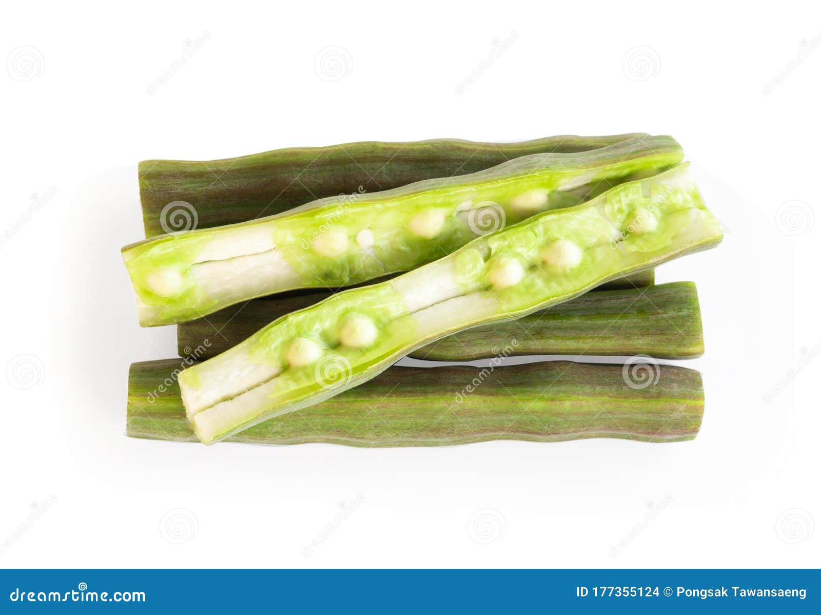 Moringa Pods Isolated on White Background Stock Photo - Image of ...
