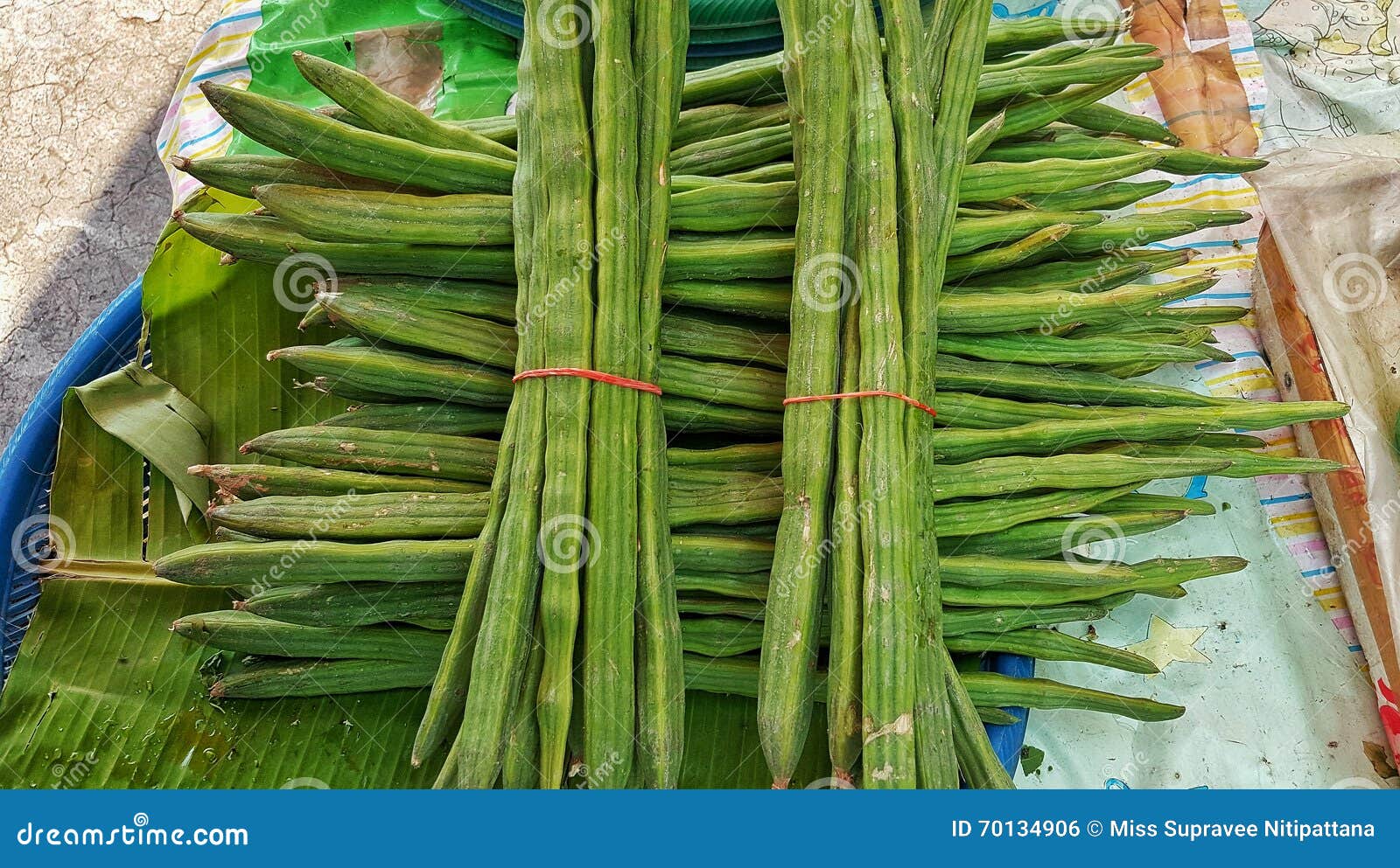 Moringa pods in market. stock photo. Image of vegetable - 70134906
