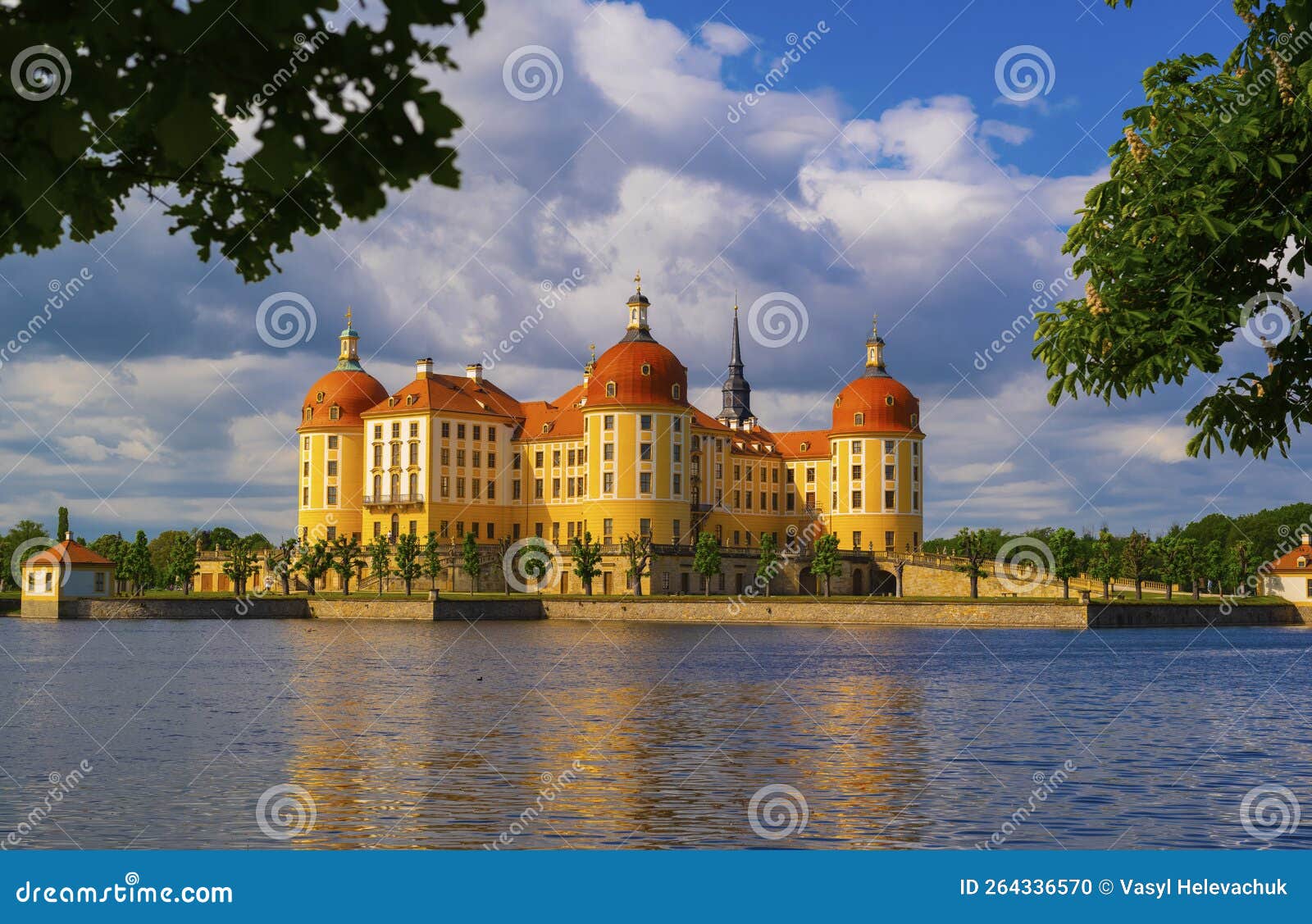 Moritzburg Castle Baroque Castle. on the Lake Moritzburg, Saxony ...