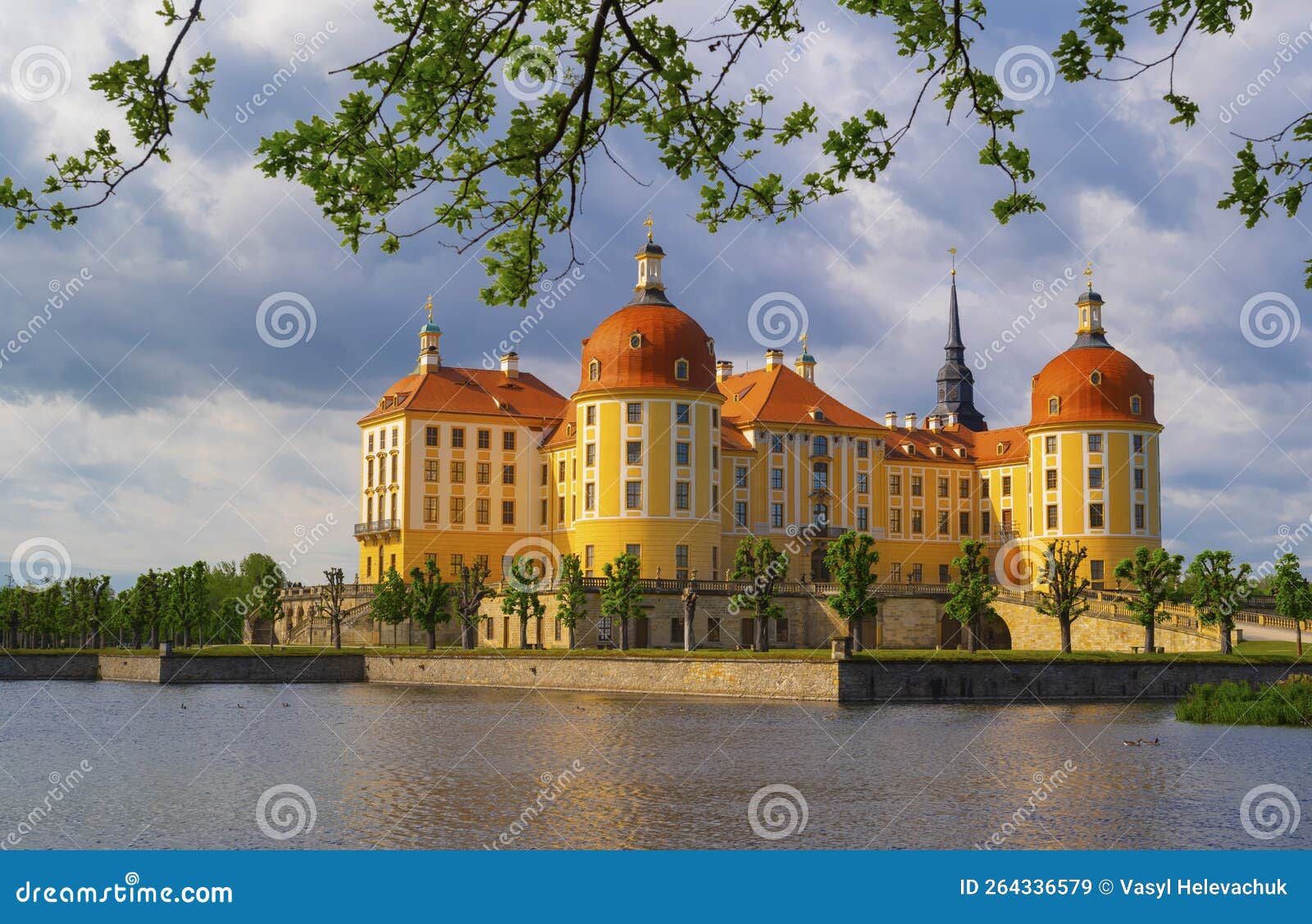Moritzburg Castle Baroque Castle. on the Lake Moritzburg, Saxony ...