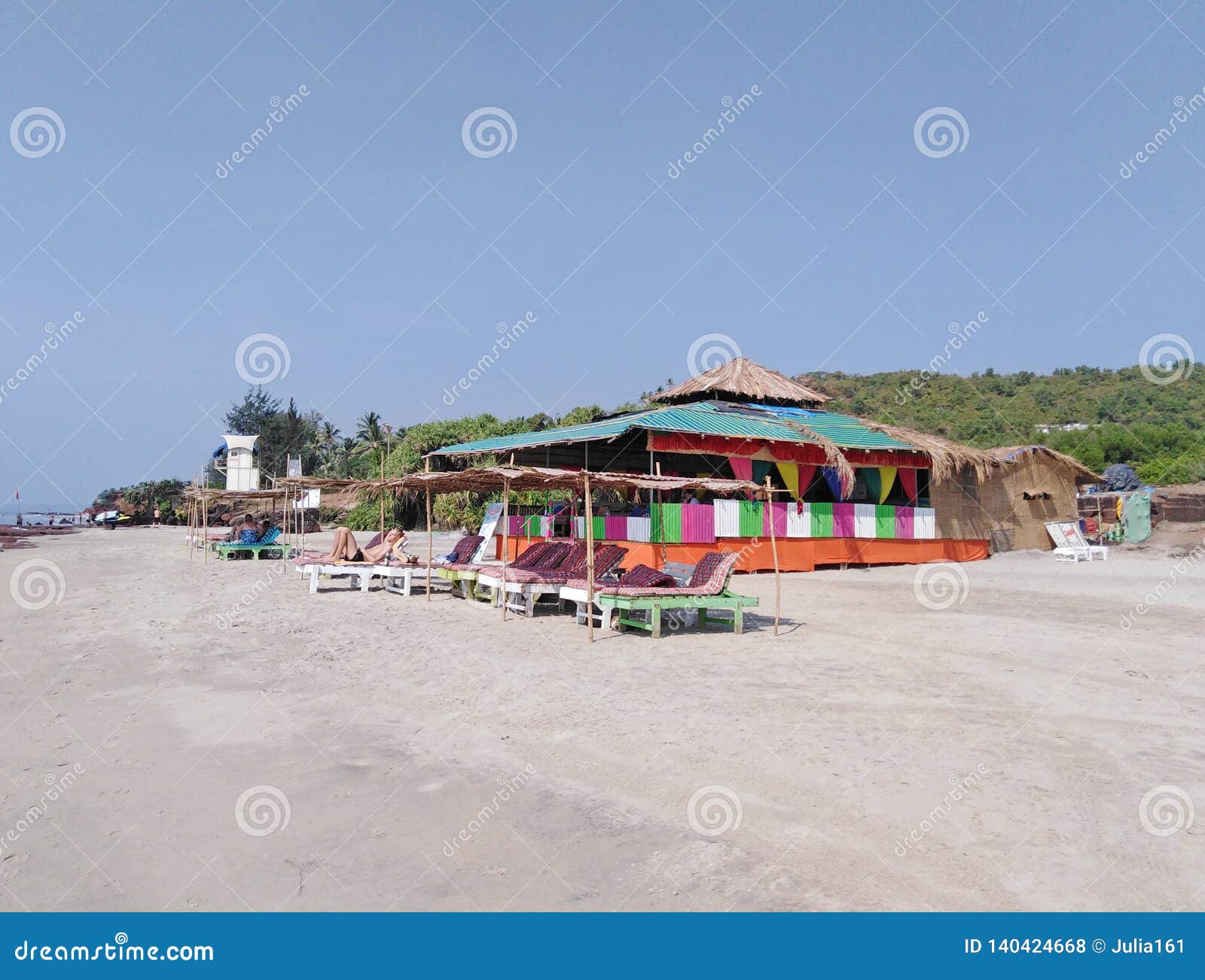 Morjim beach, Goa, India editorial stock photo. Image of morjim - 140424668