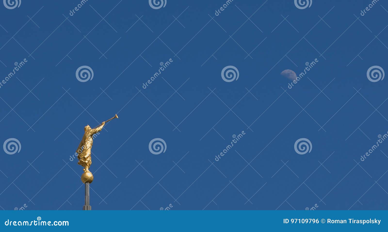 Mormon Angel Moroni Statue stock photo. Image of moroni - 97109796