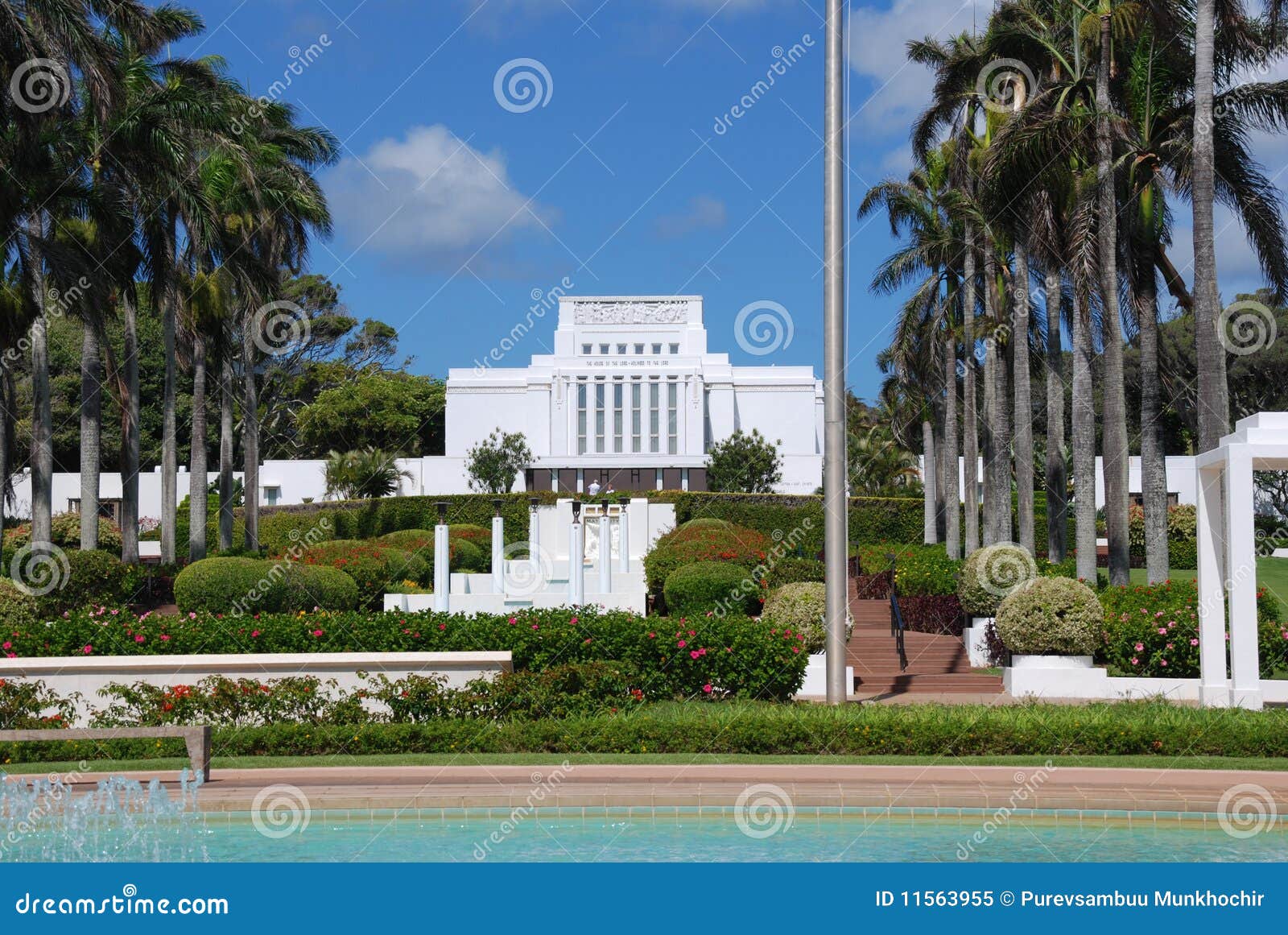 Mormon Temple stock image. Image of oahu, temple, hawaiian - 11563955