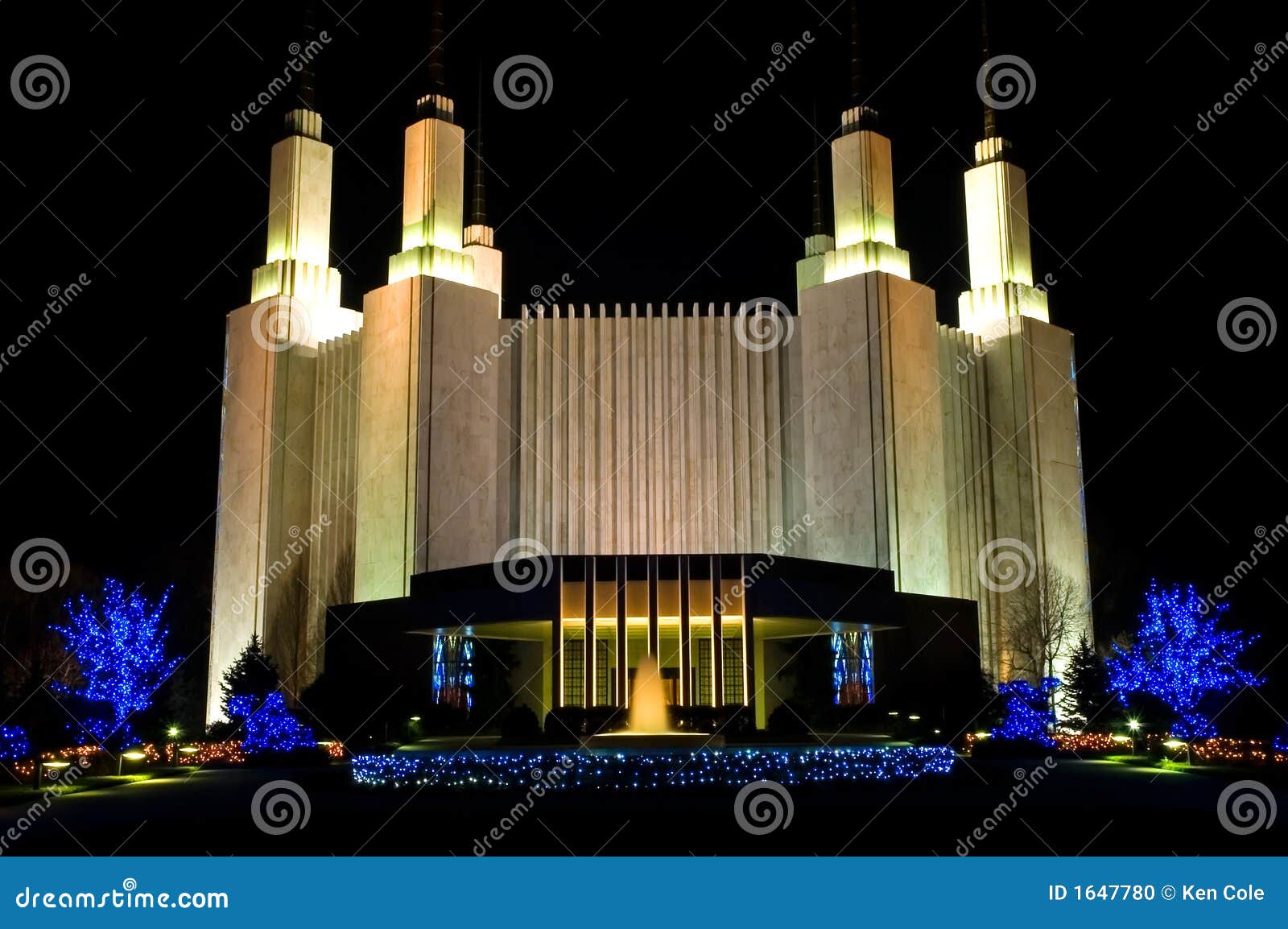 Mormon Temple - Washington DC - 2 Stock Photo - Image of night ...