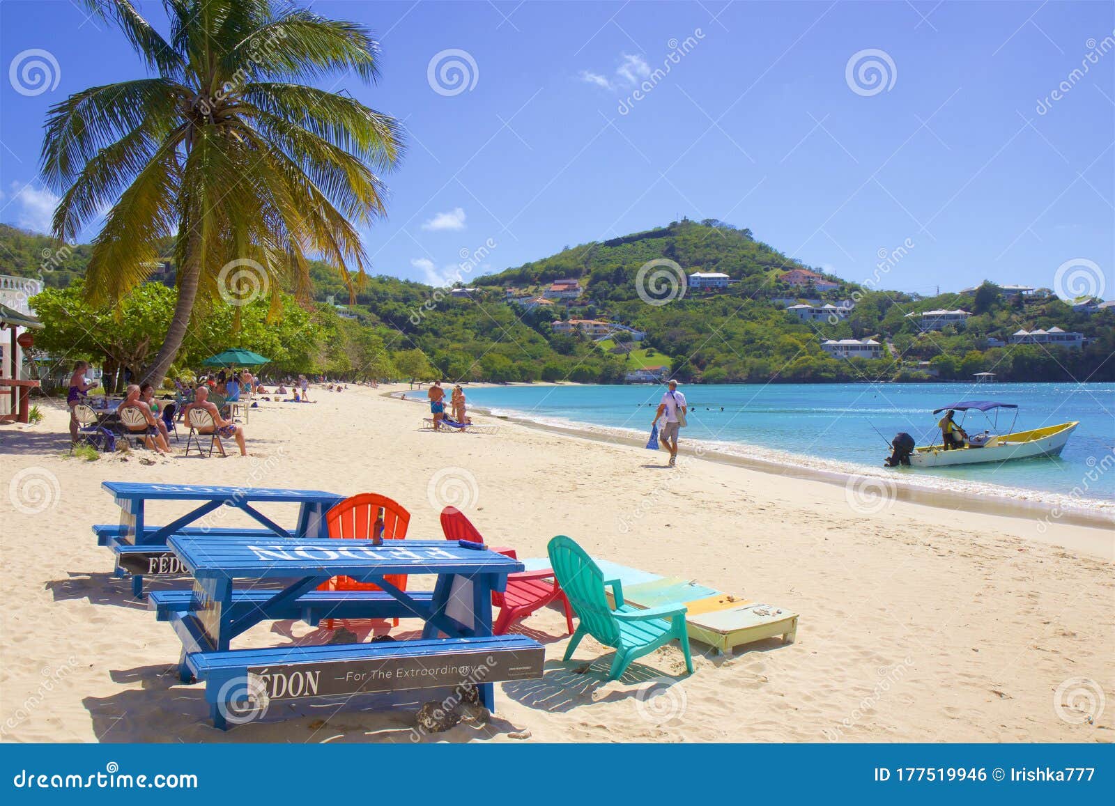 Morne Rouge Beach in Grenada, Caribbean Editorial Photo - Image of ...