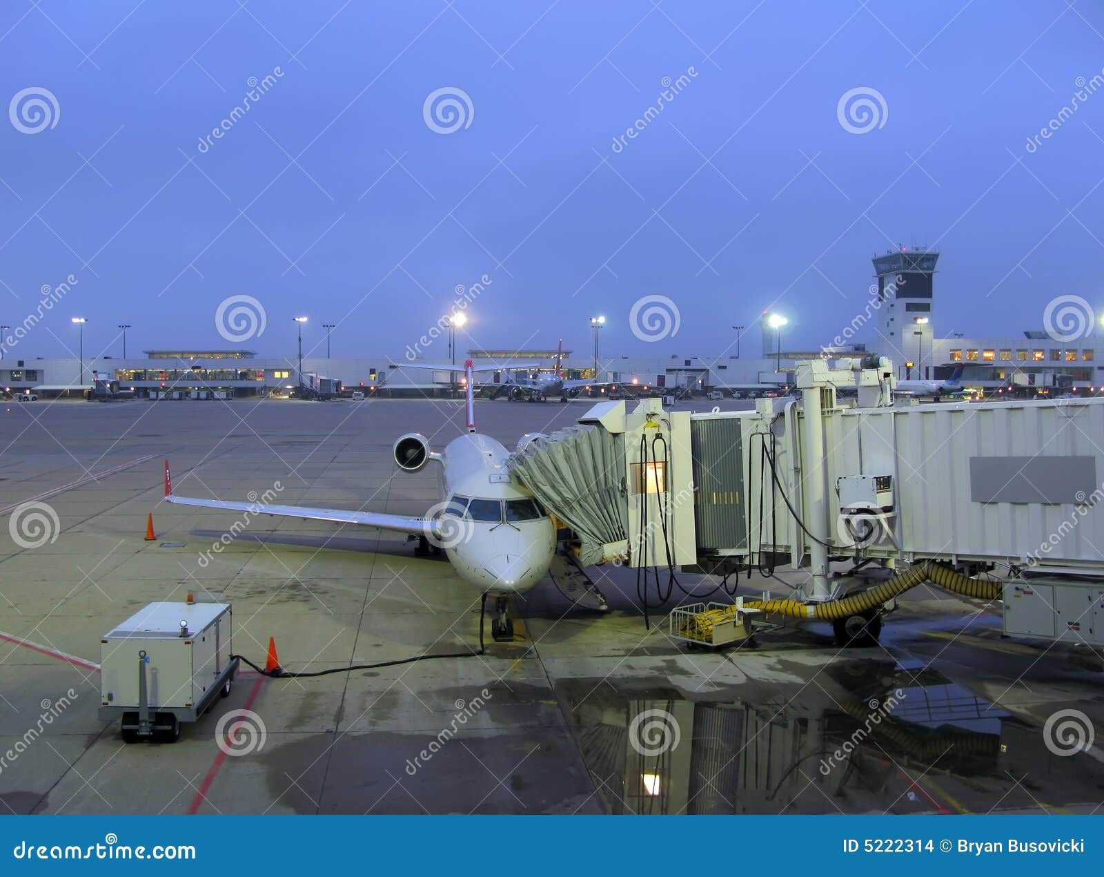 Morning Airplane stock photo. Image of tower, morning - 5222314