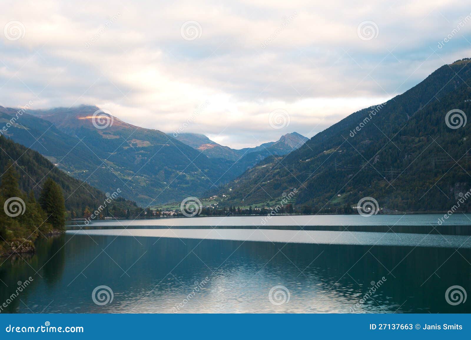 Morning in Alps. stock image. Image of clouds, green - 27137663