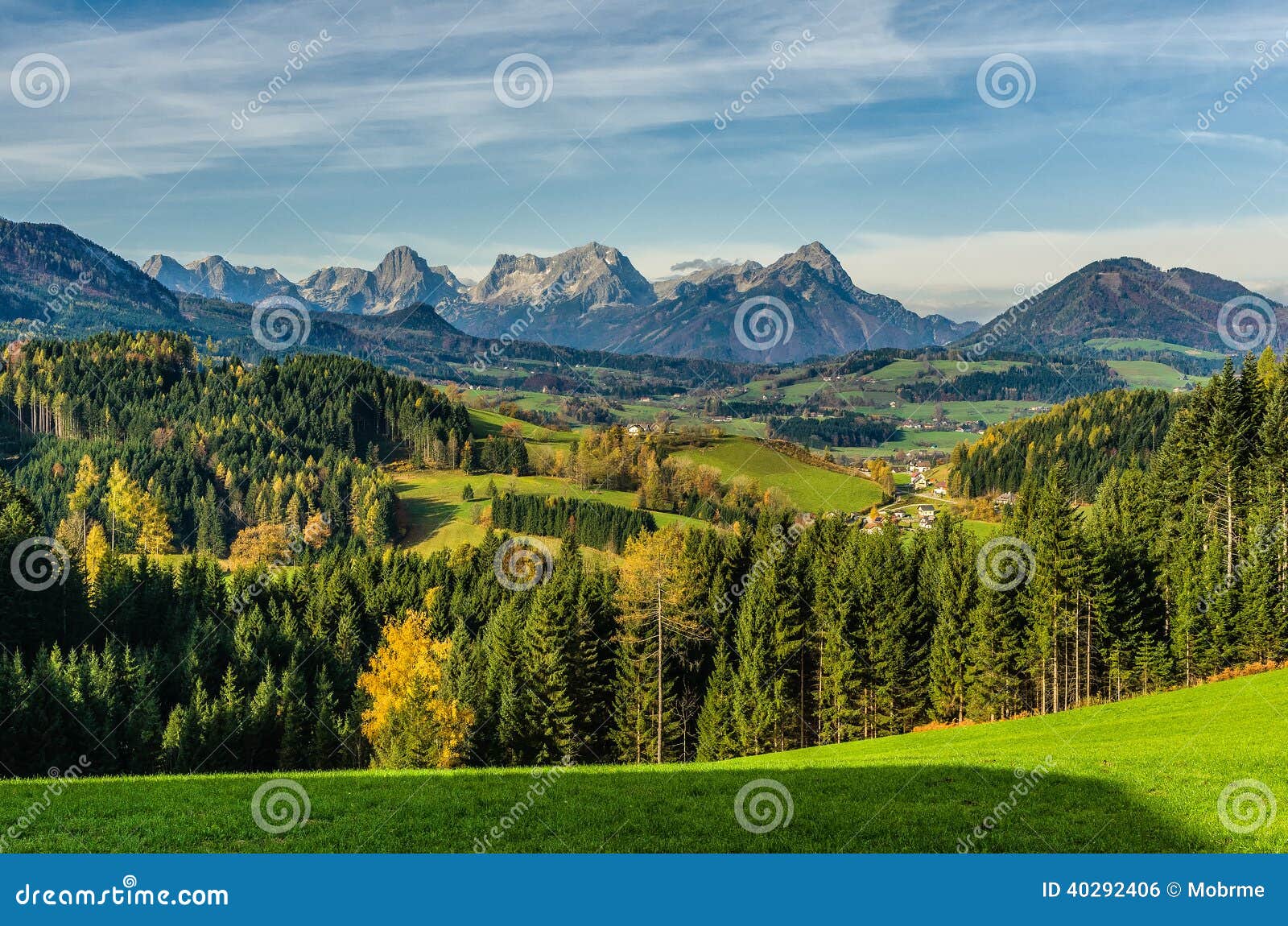 Morning in the Alps stock photo. Image of europe, dawn - 40292406