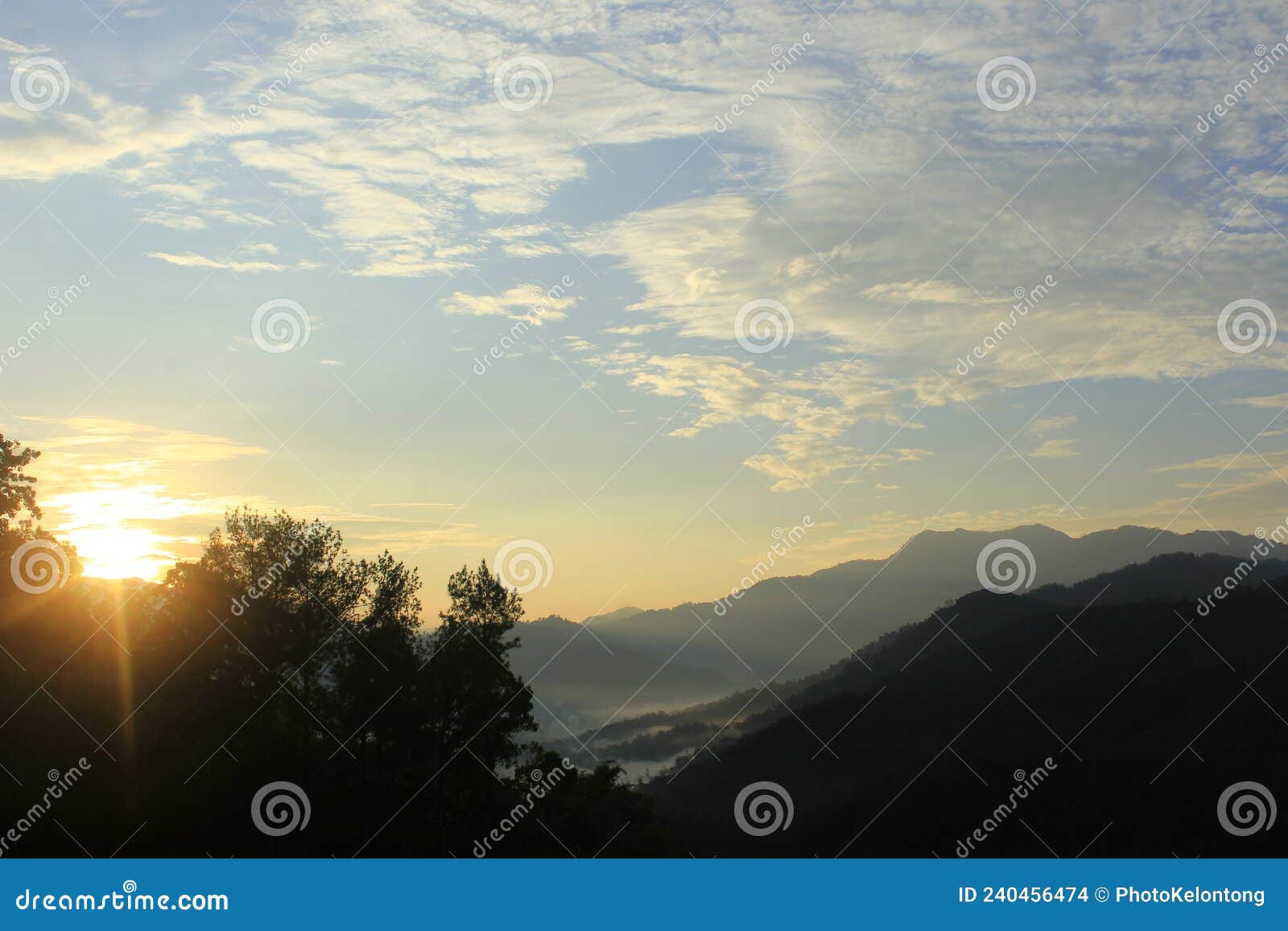 Morning Atmosphere in the Mountains Stock Photo - Image of cloud, land ...